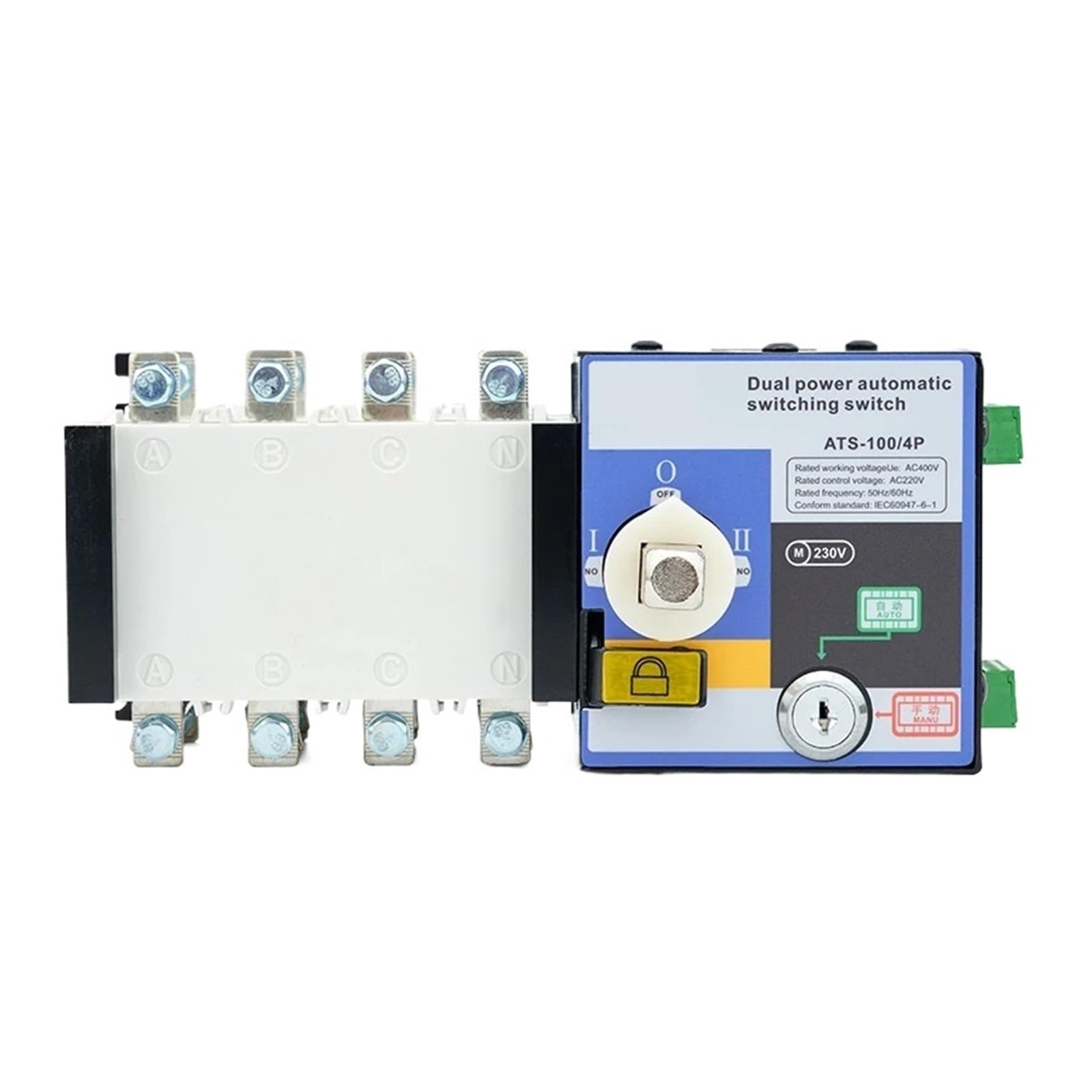 Amazon.com: LVSEDTAL 100A Automatic Transfer Switch Dual Power Change ...