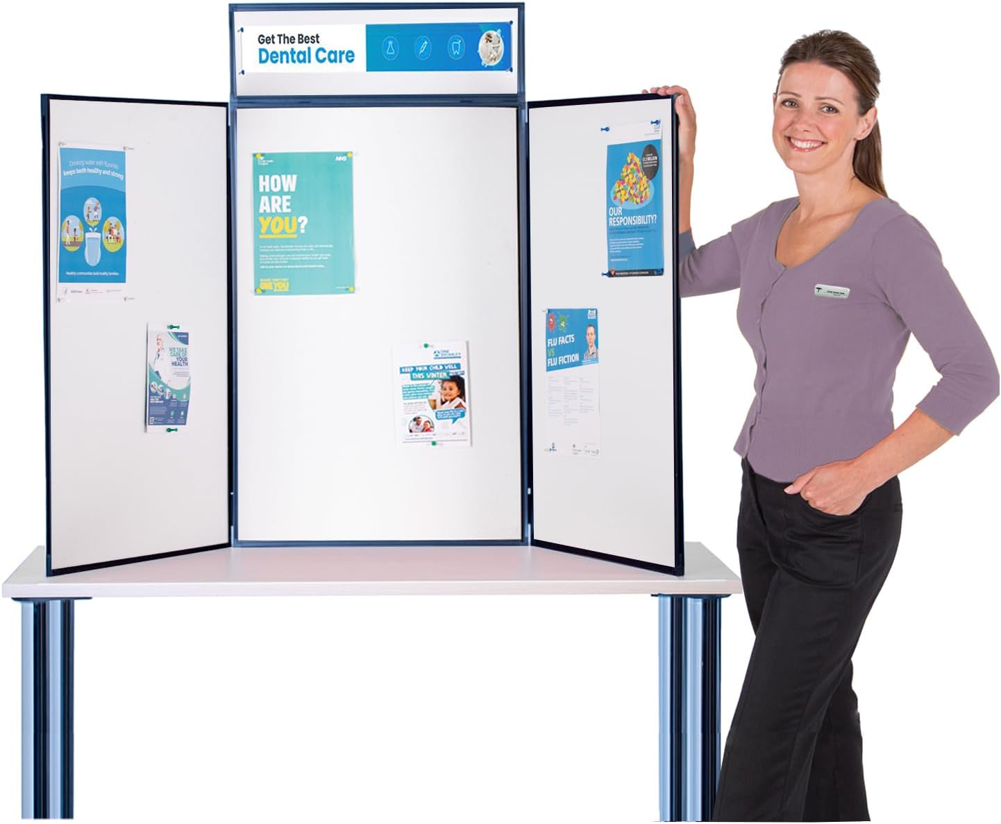 Wonderwall Folding Display Exhibition Kit |White| Tabletop Lightweight ...