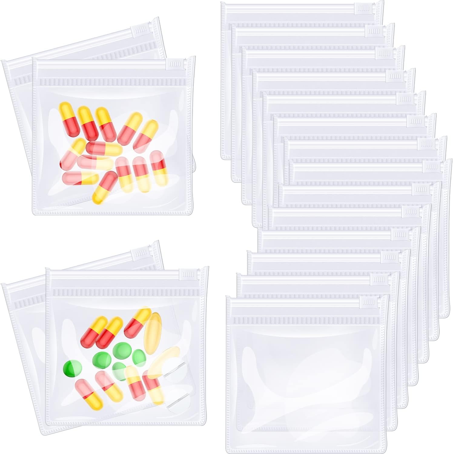 Amazon.com: Reusable Pill Storage Pouch Bags (14 Pieces), Small ...