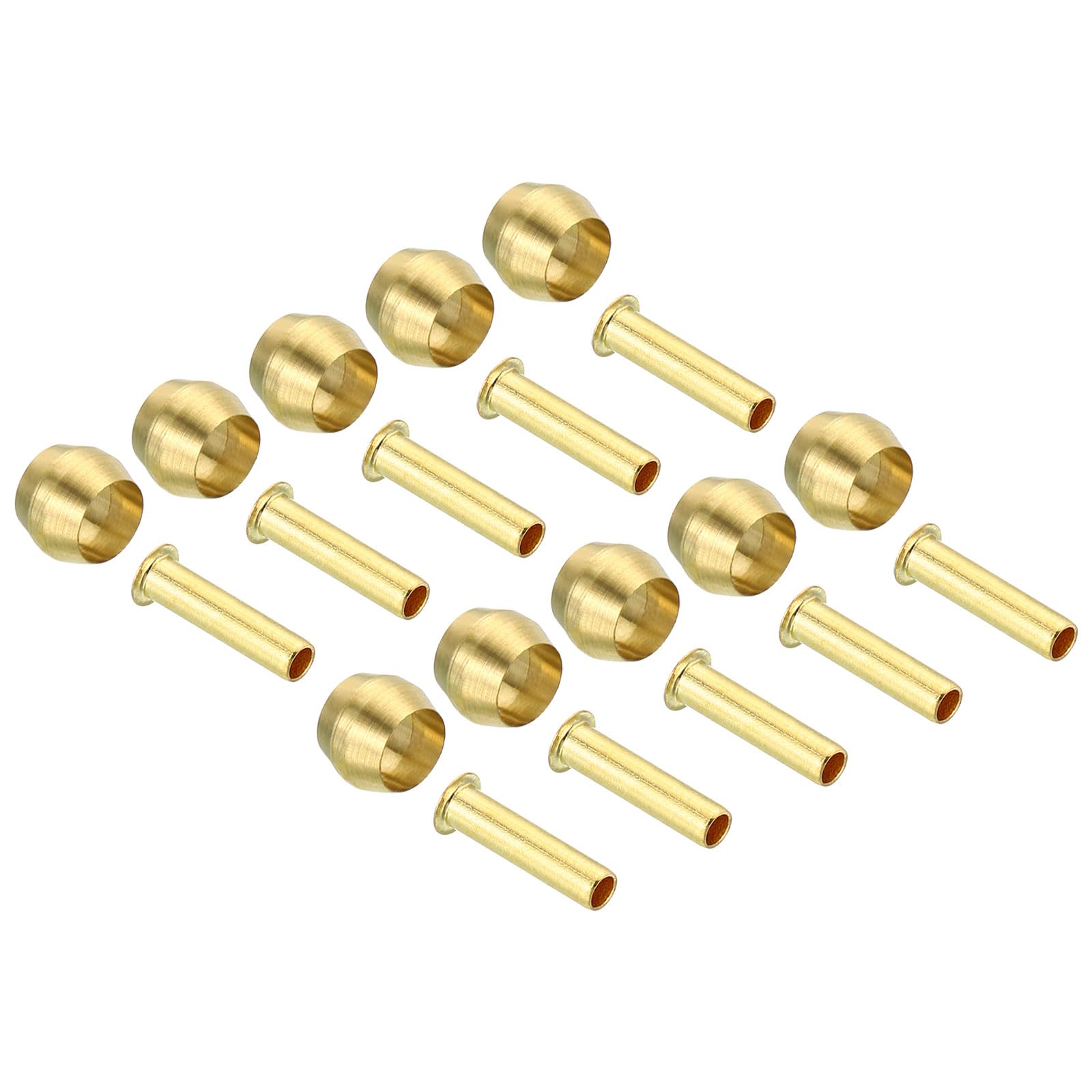 Snapklik.com : Patikil 4mm Tube OD Brass Compression Sleeves And Ferrules