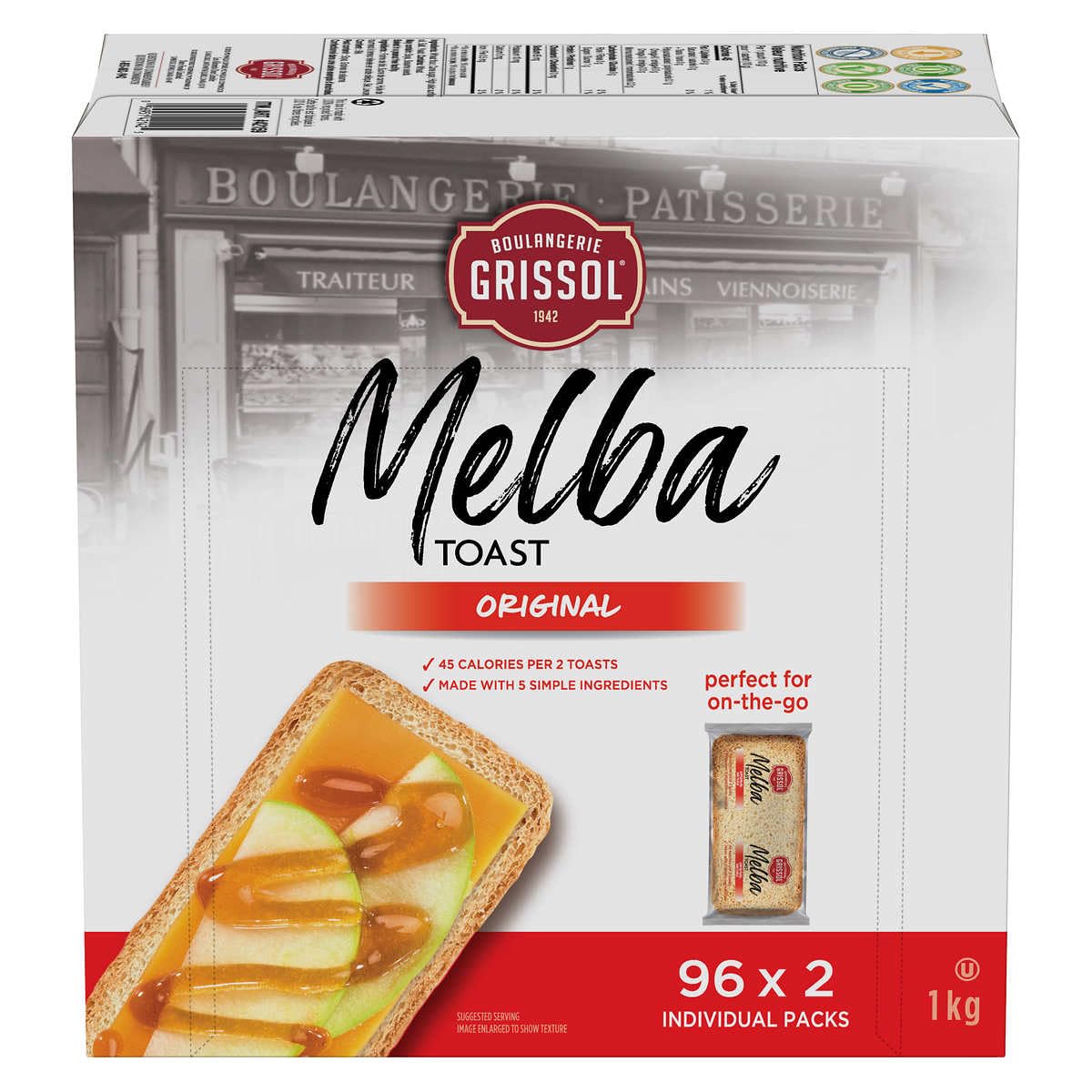 Amazon.com: Generic Original Melba Toast - 1kg. 96 × 2 individual packs ...