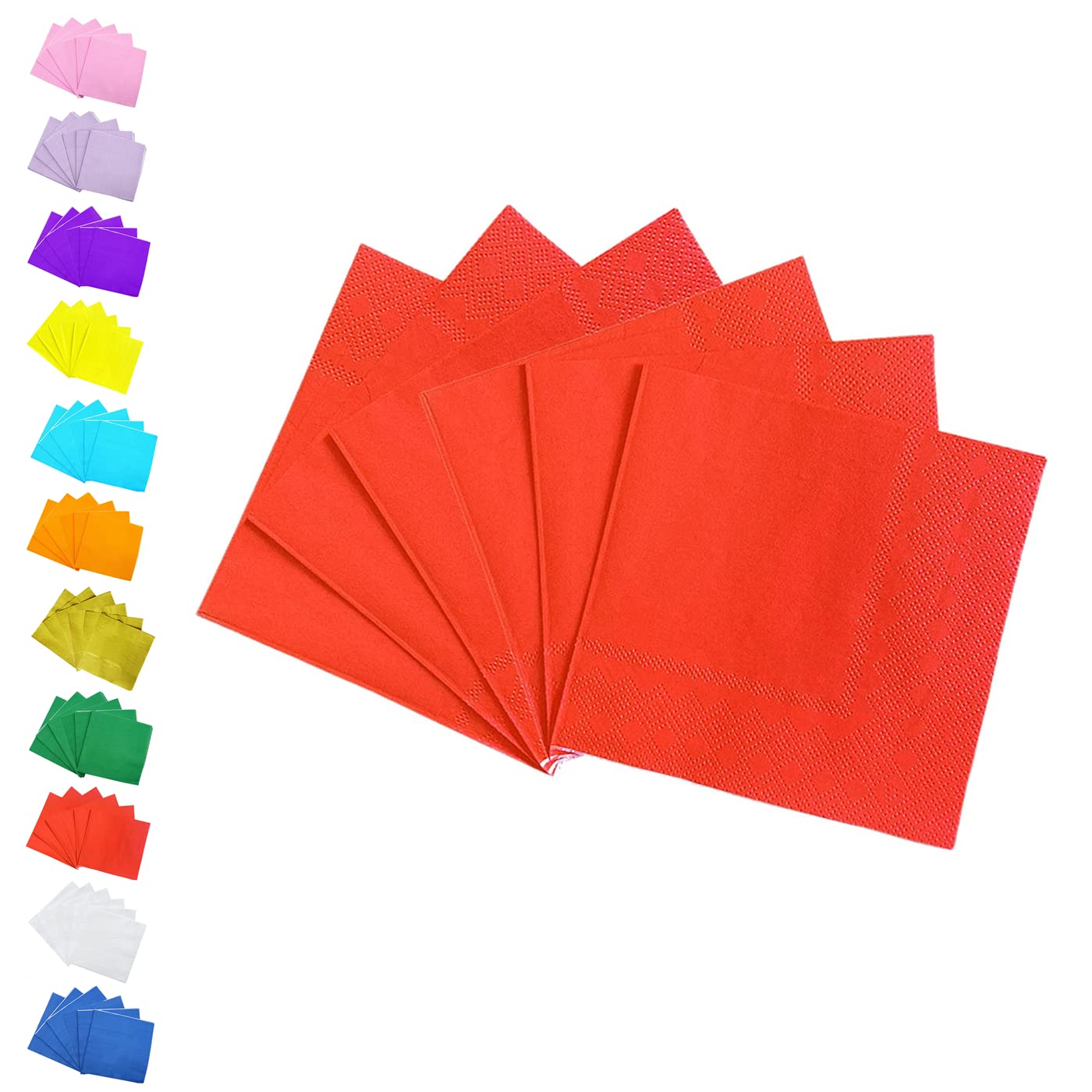 33cm Red Paper Napkins Party,20PCS Red Serviettes Napkins Solid Colour ...