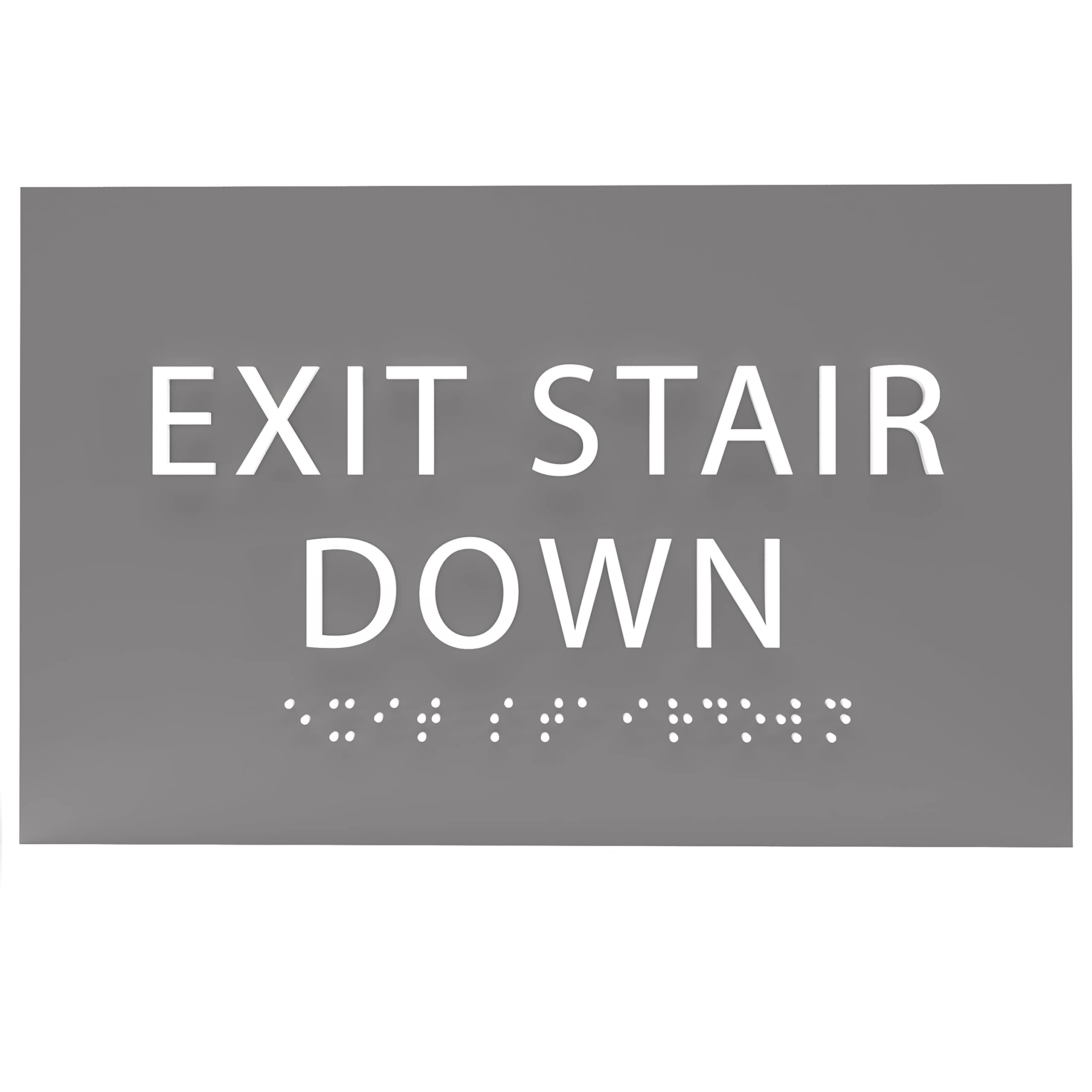 Amazon.com: Exit Stair Down Sign - ADA compliant sign. 6"x4" sign made ...