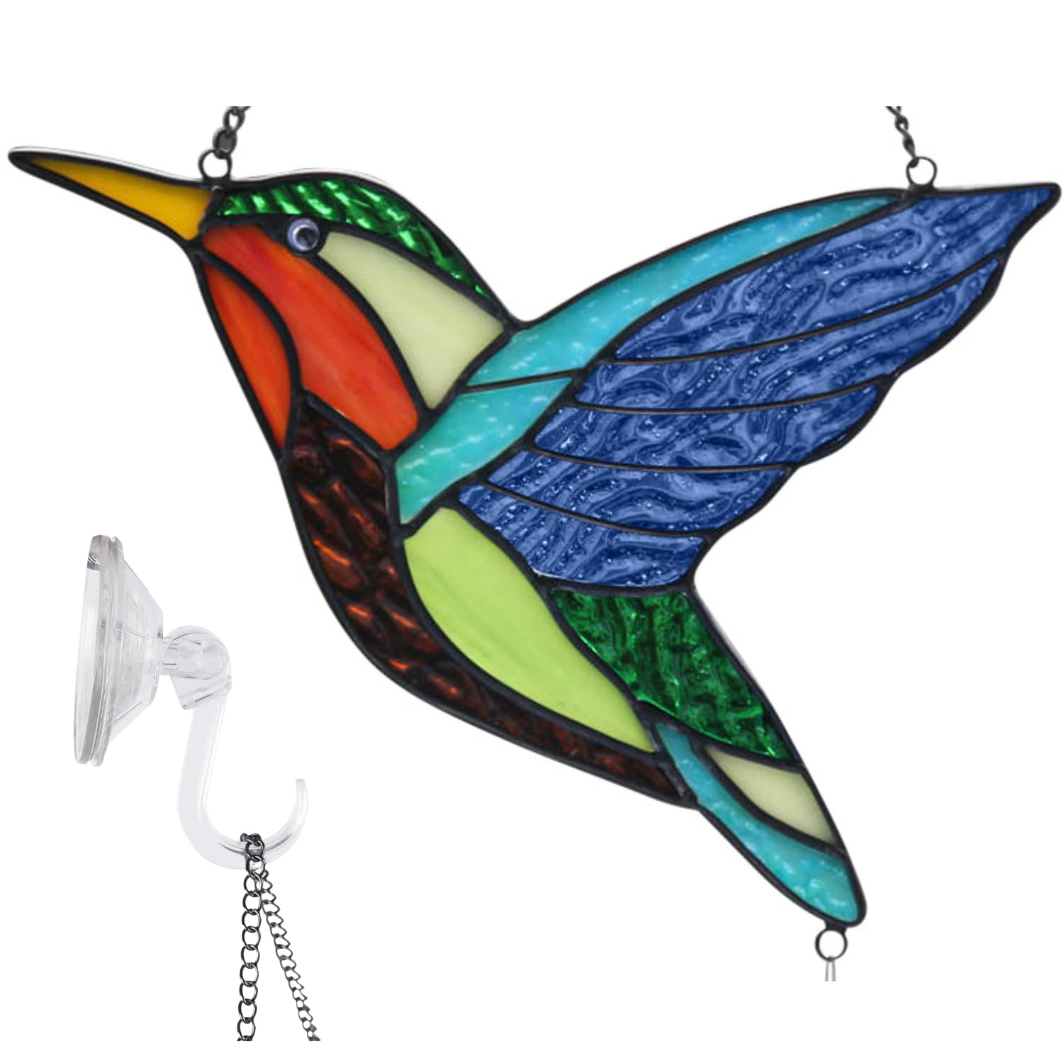 Amazon.com: Stained Glass Window Hanging Sun Catchers Stained Glass ...