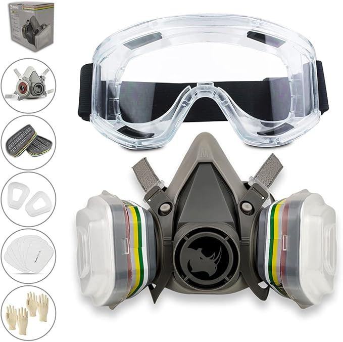 Reusable Dust Respirator Mask Set RH-M103 ABEK1 Filter for Vapours ...