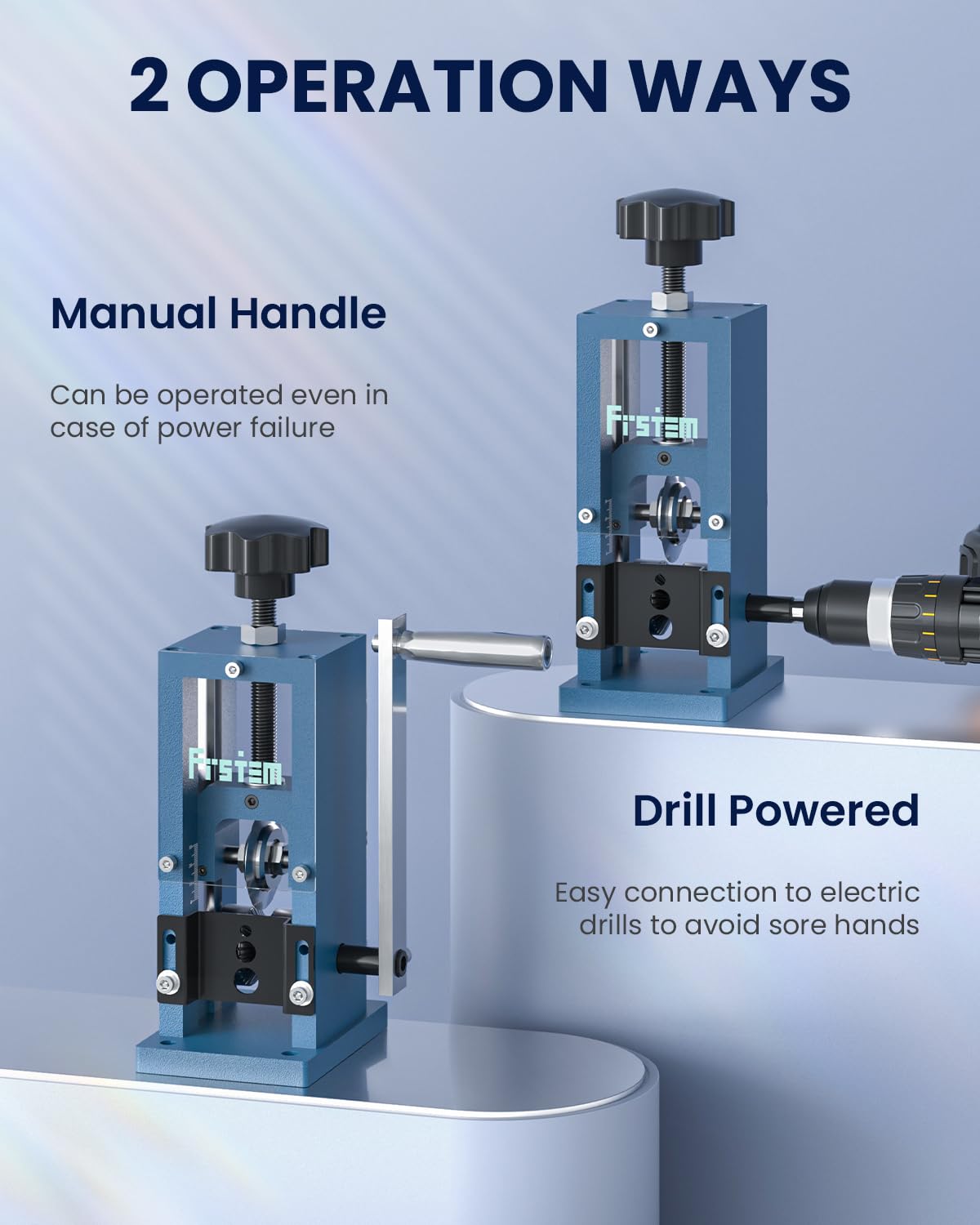 Frstem Manual or Drill Powered Wire Stripper Machine, 0.06''-0.98 ...