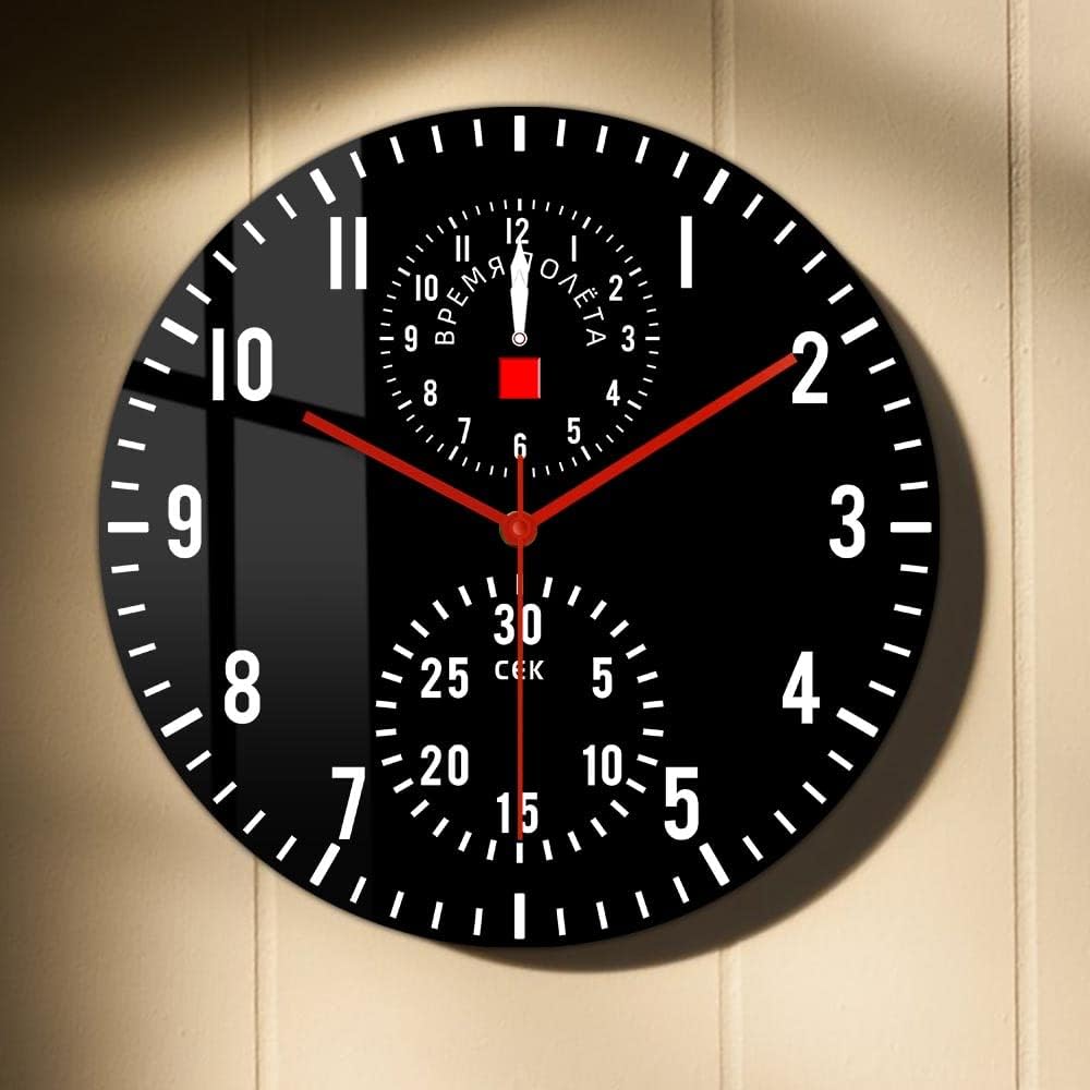 Amazon.com: Timethink 15 Inch Modern Aircraft Wall Clock, Silent Quartz ...
