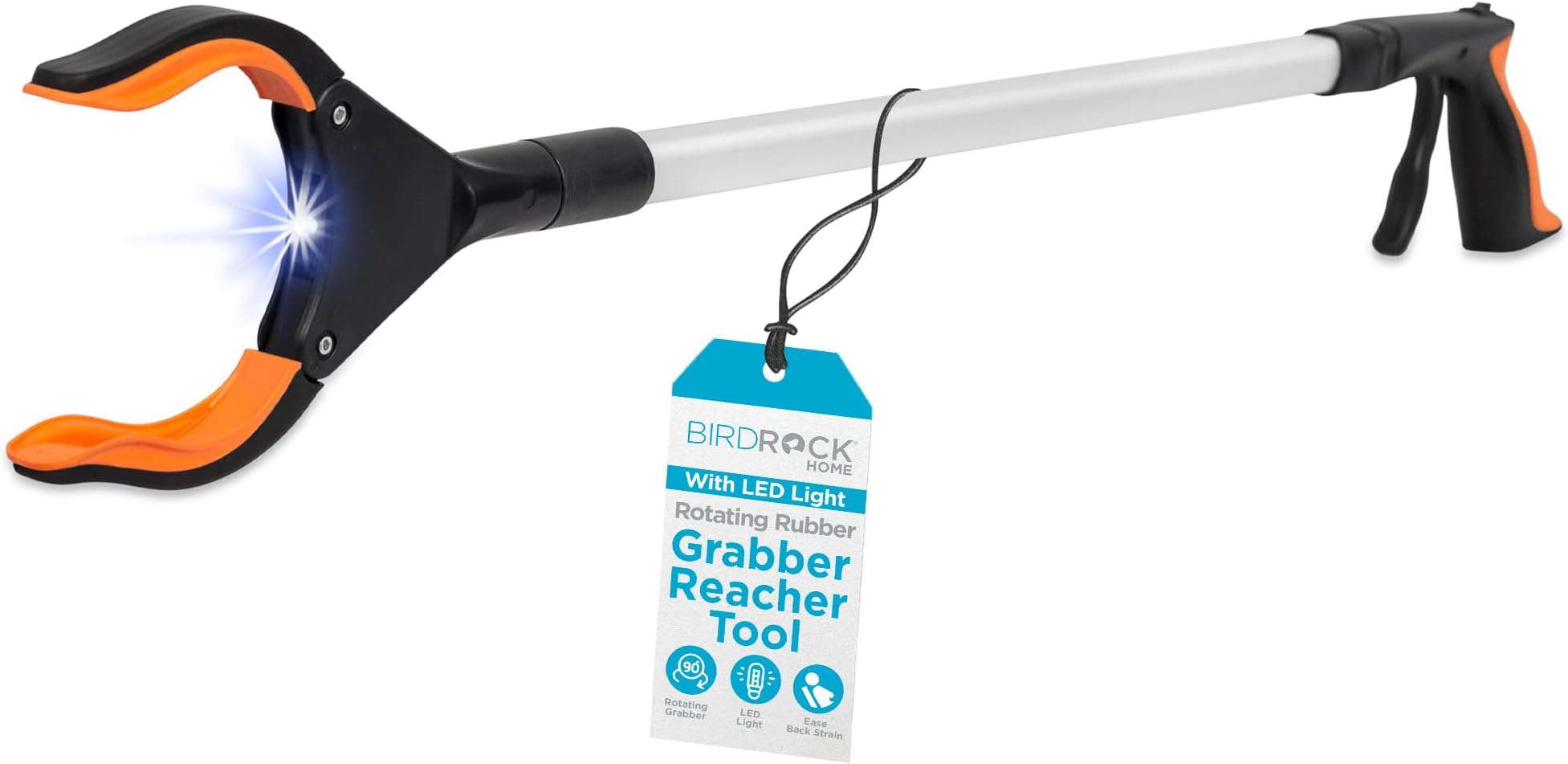 Amazon.com: BIRDROCK HOME Grabber Reacher Tool with Long Handle and LED ...