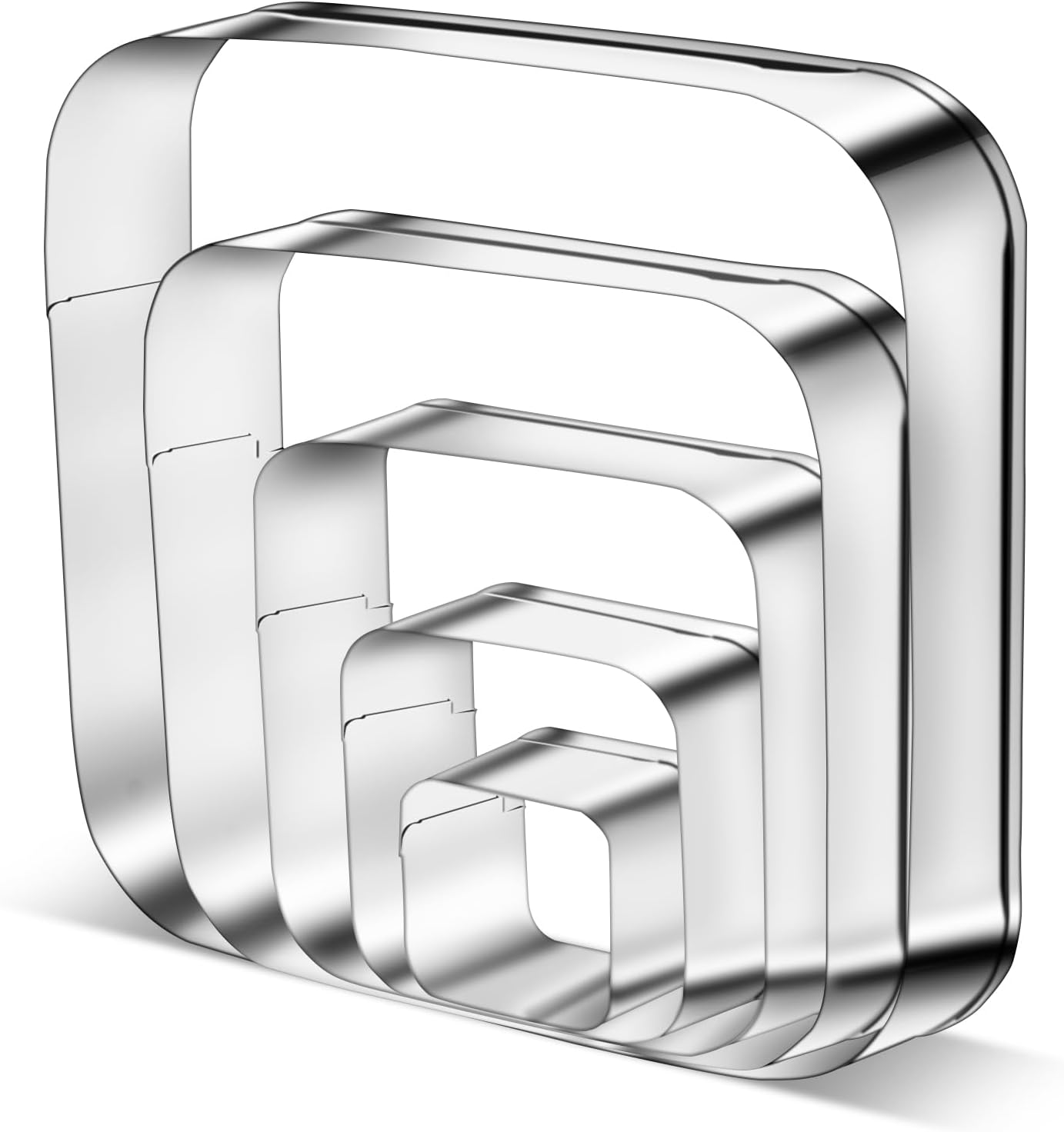 Amazon.com: 5 Pcs Square Fondant Frame Cookie Cutter, Square Cookie ...