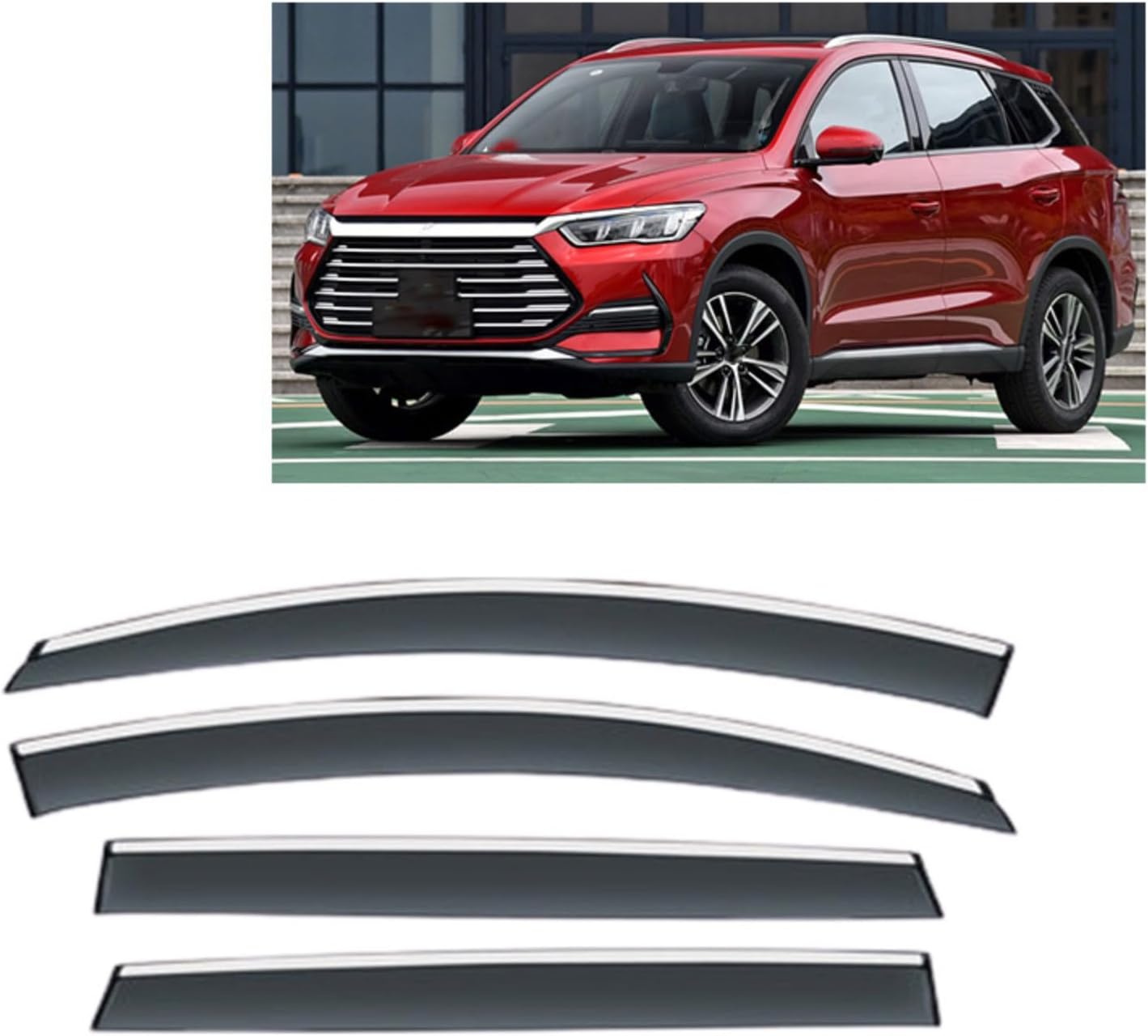 Amazon.com: Side Window rain Guards,for BYD Song PRO 2019-2022 Car ...