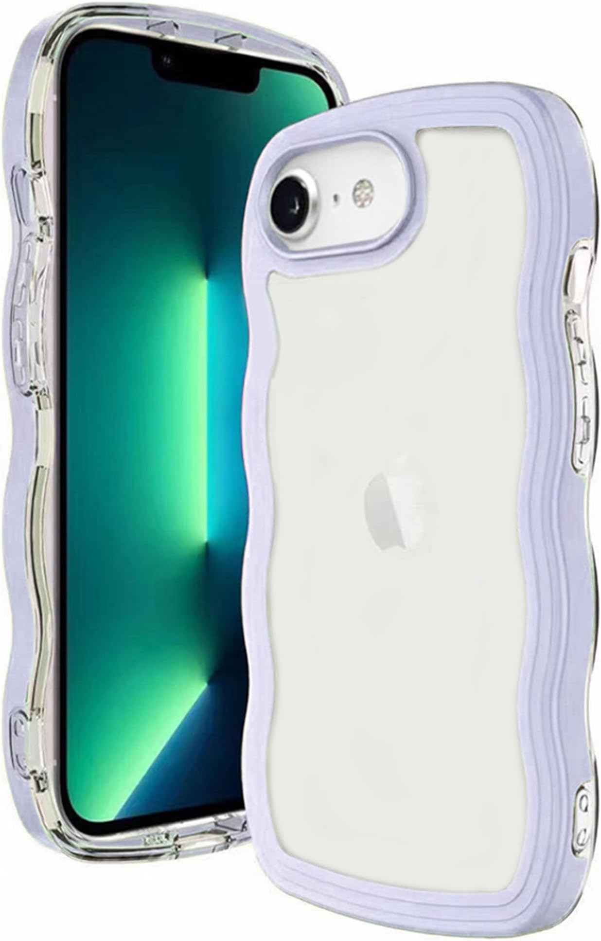 Amazon.co.jp: saymi's クリア ウェーブ おしゃれ 韓国 iPhone7/8/SE2/SE3 ケース アクスタ収納 推し活にぴったり 手にフィット 透明 可愛い シンプル ...