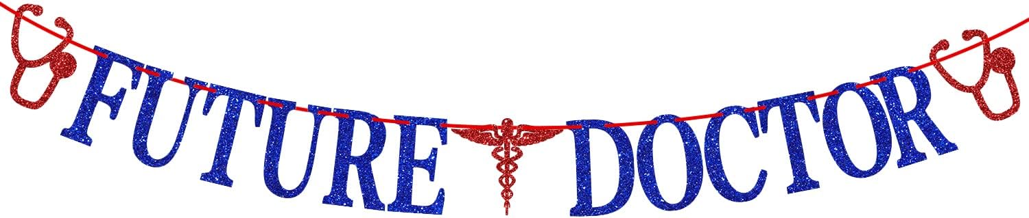Amazon.com: Future Doctor Banner, Congrats Doctor Bunting Sign, PhD ...