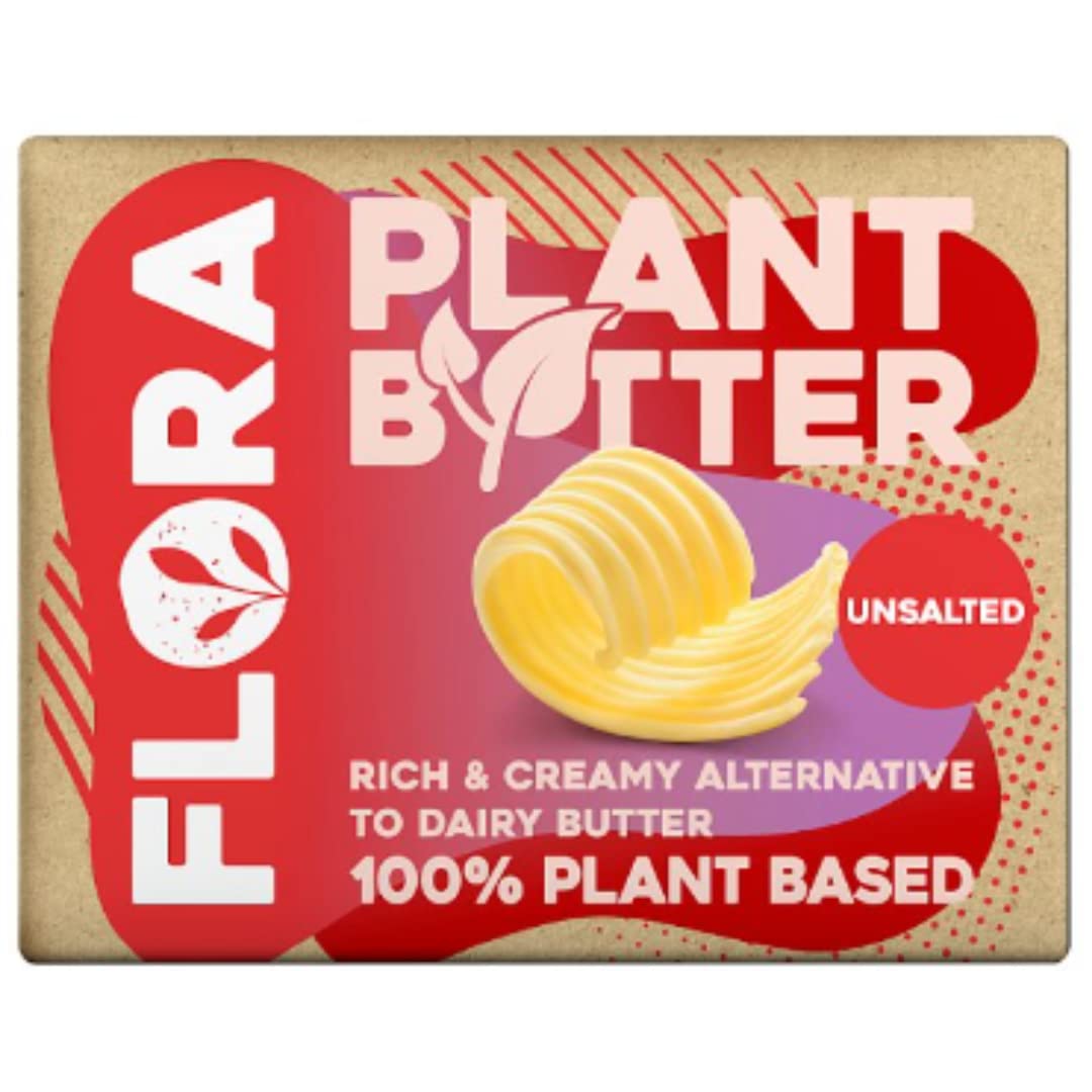 Flora Plant B+tter Unsalted Vegan Alternative to Butter 250g x 10 ...