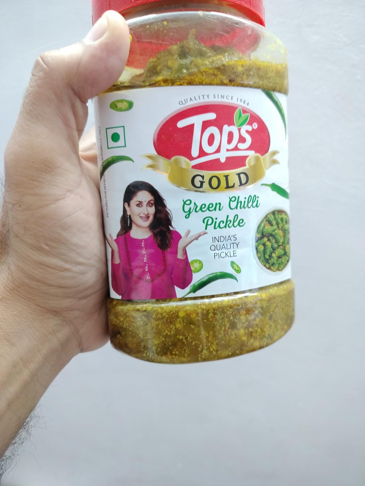 TOPS Pickle Green Chilli -900 gm | Prepared with the goodness of ...