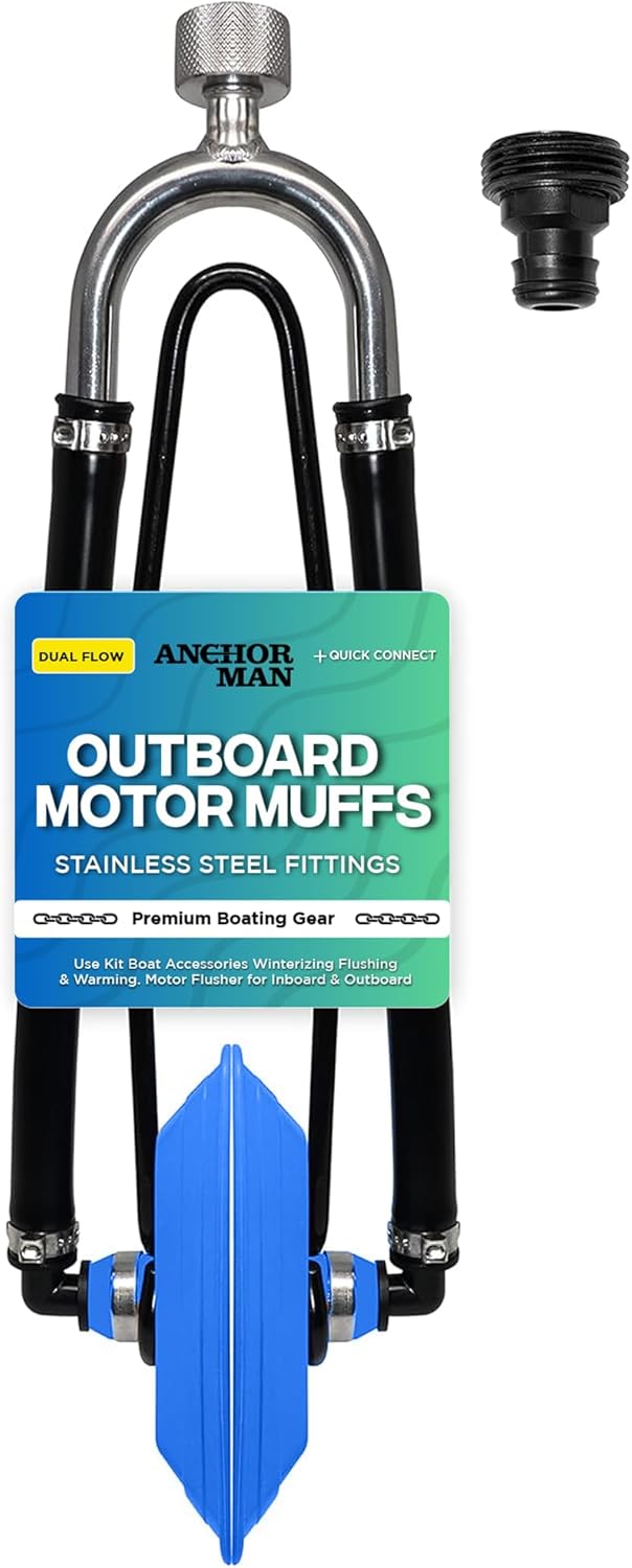 Amazon.com: Anchor Man Outboard Motor Muffs for Boat Motor, Dual Feed ...