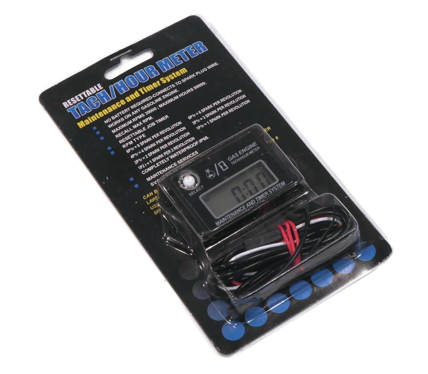 Amazon.com: The ROP Shop | Resettable Digital Tach Hour Meter for ...