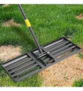 Amazon.com : Rake, Lawn Leveling Rake, 5 FT Lawn Leveler with 17 x 10 ...