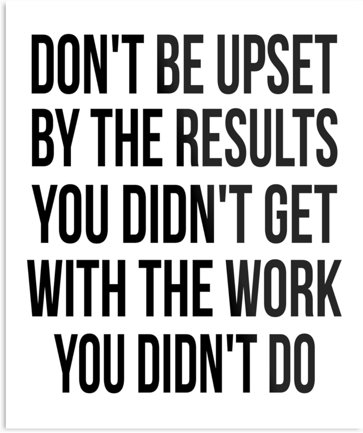 Amazon.com: Don'T Be Upset By The Results You Didn'T Get With The Work ...