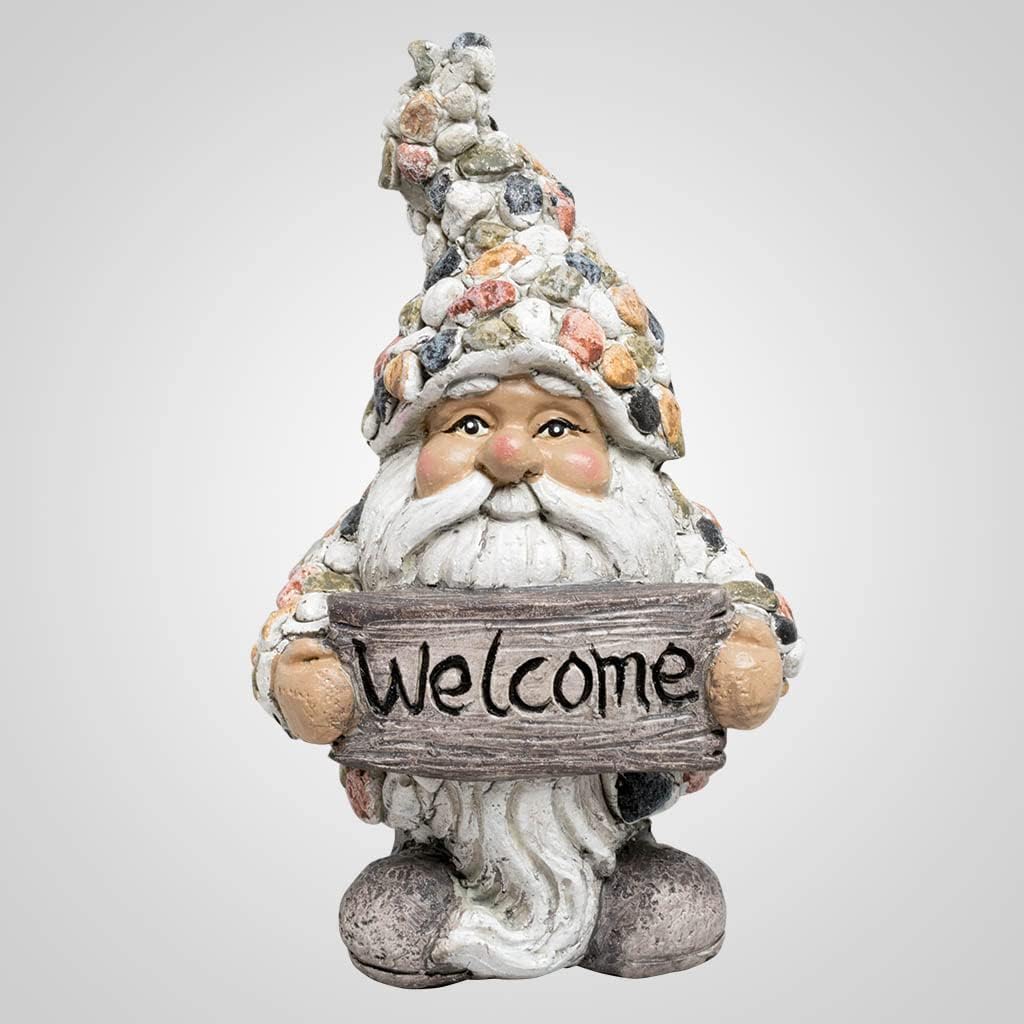 Amazon.com: Lipco Pebble Stone Welcome Gnome : Patio, Lawn & Garden