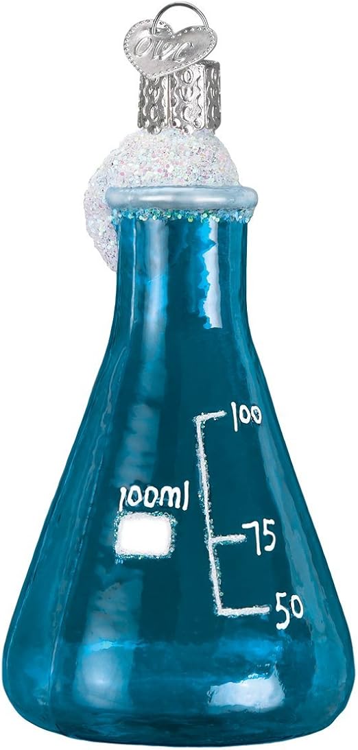 Amazon.com: Old World Christmas Science Beaker Glass Blown Ornament for ...
