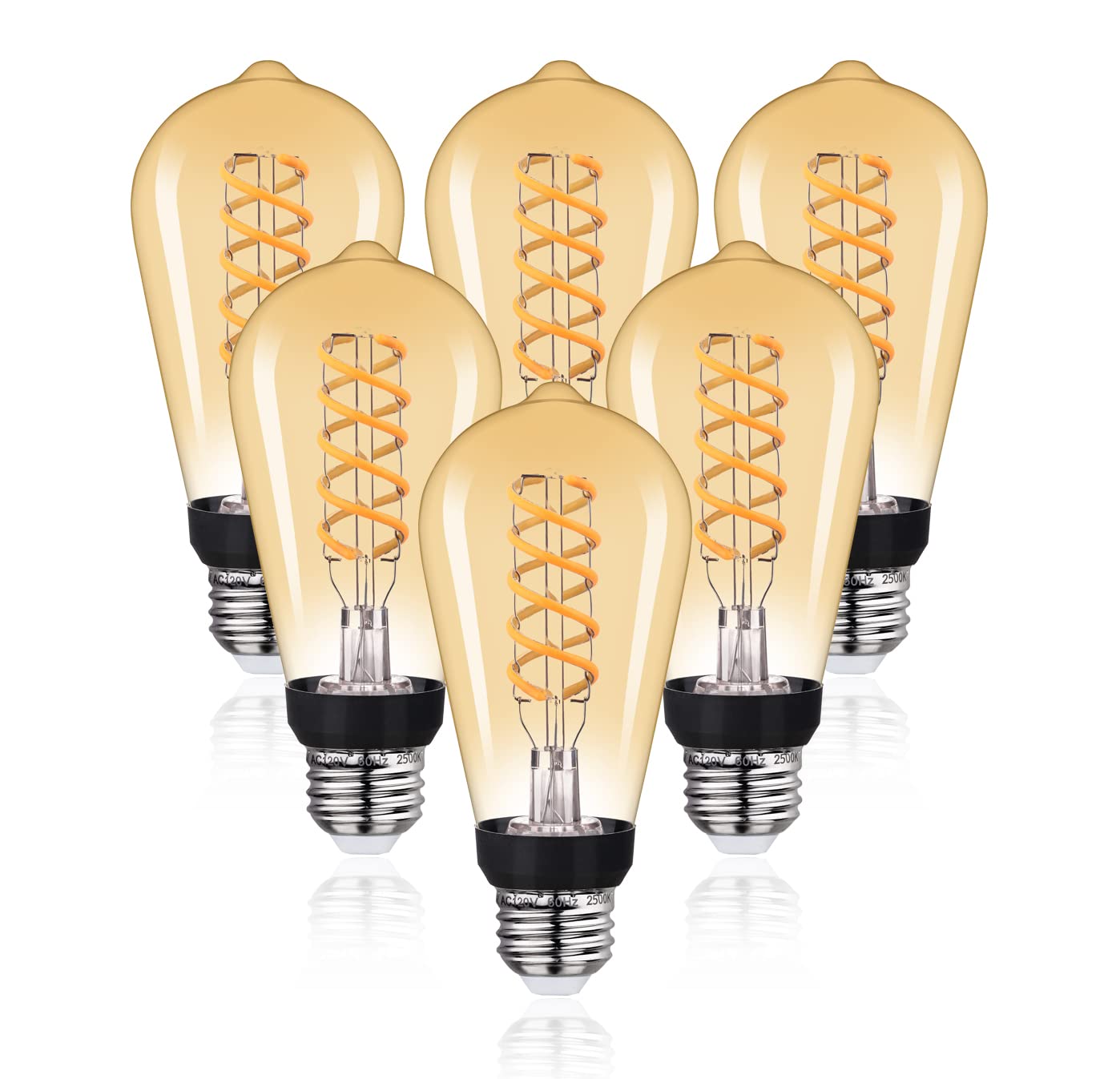 Snapklik.com : Austin Coast ST19/ST58 Vintage LED Edison Bulb,6W Warm ...