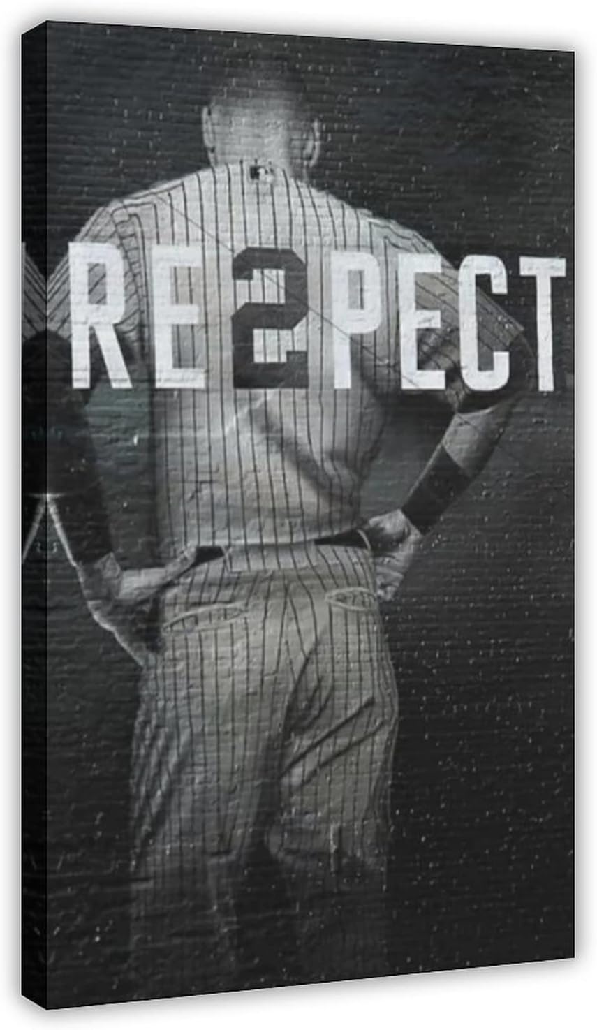 Amazon.com: WIAMI Derek-Jeter Respect Athlete Poster Canvas Poster Wall ...