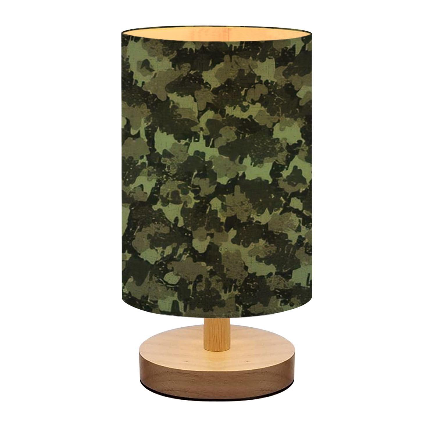 Bedside Lamp for Bedroom, Green Repeated Camouflage Texture Khaki Camouflage Seamless Pattern ...