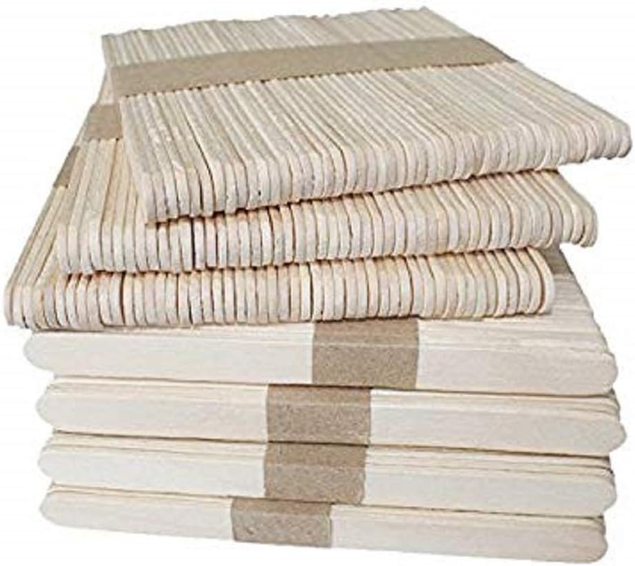 Hobby Tek Big Size Wooden Ice Cream Sticks for DIY Crafts or School ...