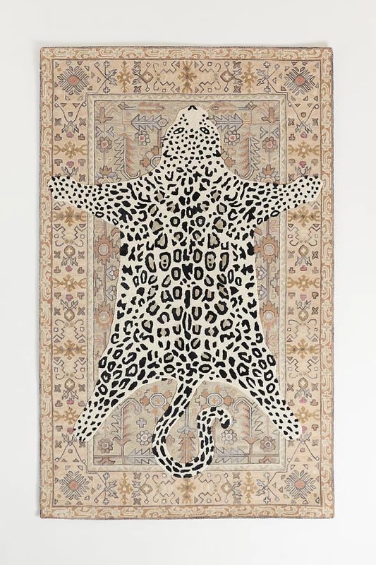 Buy Naz Carpet Leopard Rugs | Vintage Background Hand Tufted 100% Wool ...