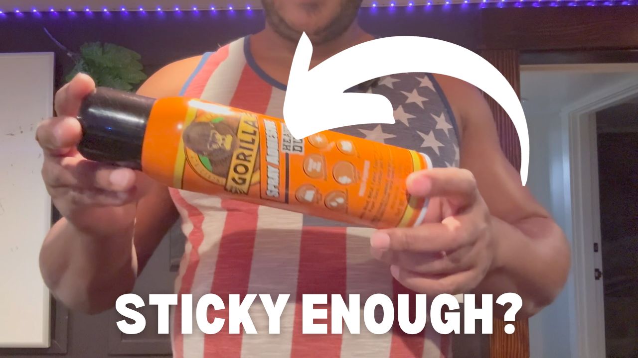 Watch gorilla glue spray adhesive review on Amazon Live