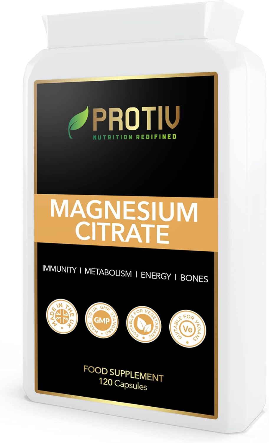 Magnesium Citrate 500mg - 120 Capsules - Daily Supplement for Men ...