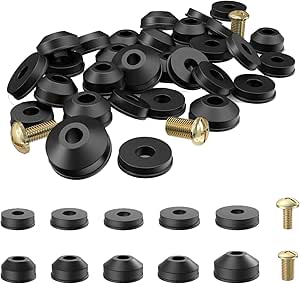 Geynutaly 1Set Faucet Washers, Replacement Kit Flat and Beveled Rubber ...
