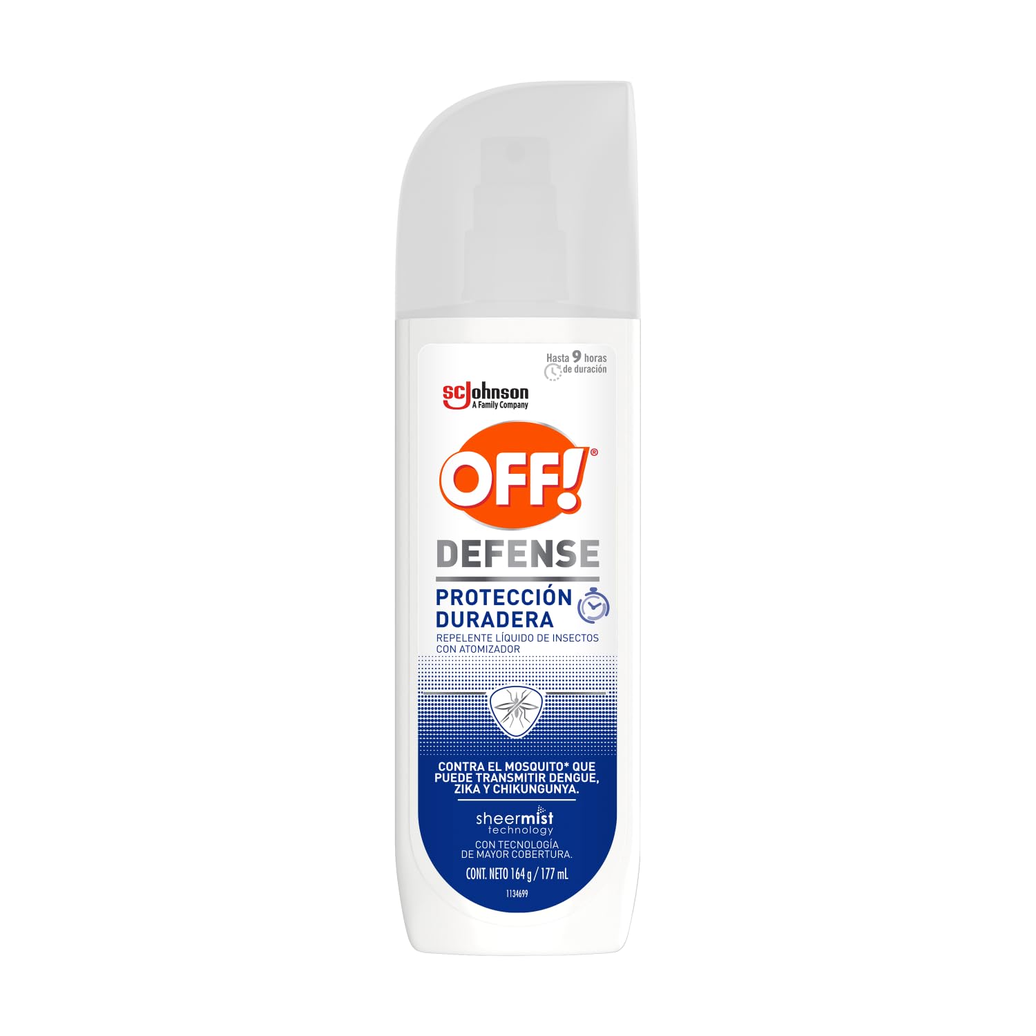 OFF! Defense, Repelente de Mosquitos Con Atomizador Spray de Uso Diario ...