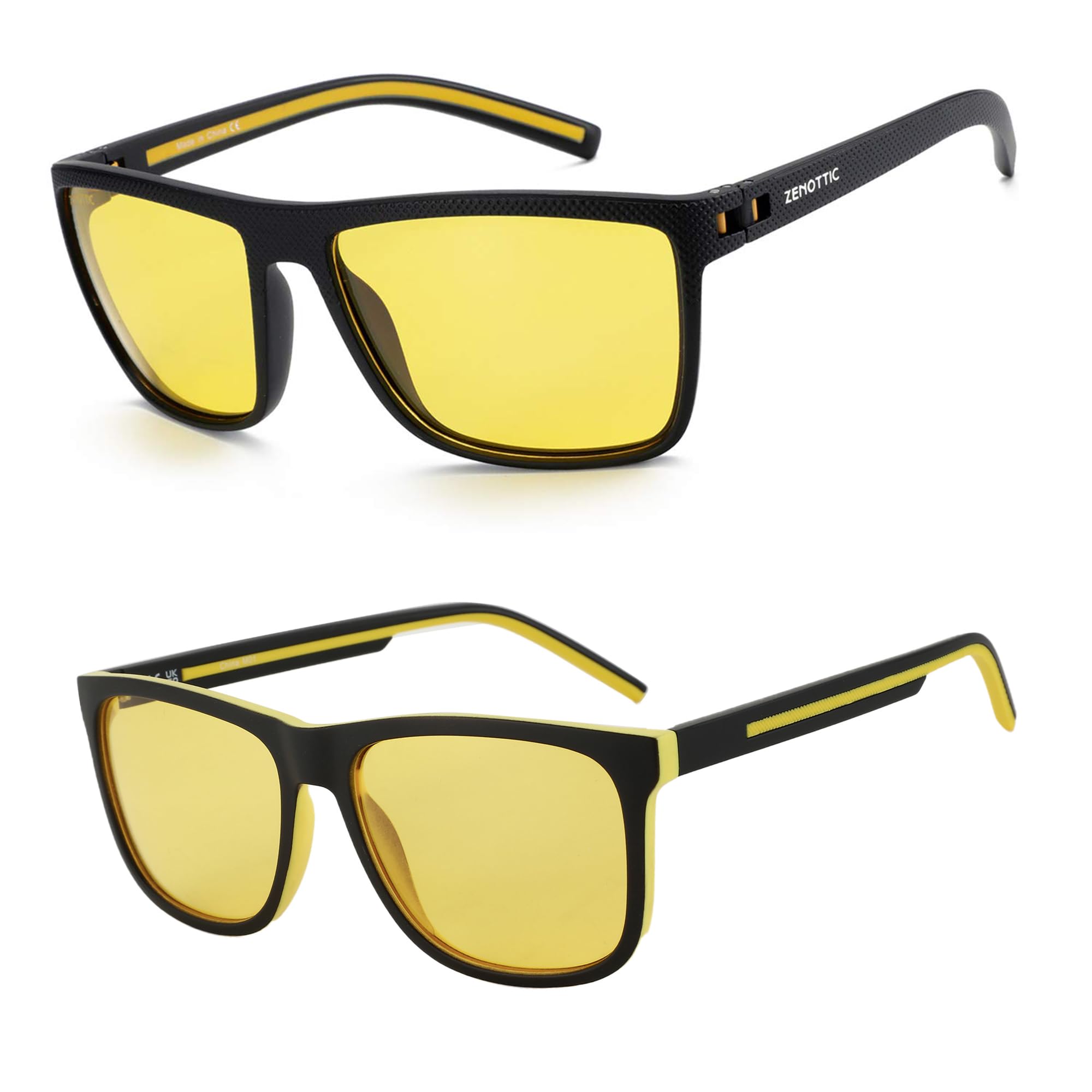 Amazon.com: ZENOTTIC Night Vision Glasses for Men Yellow Lens Night ...