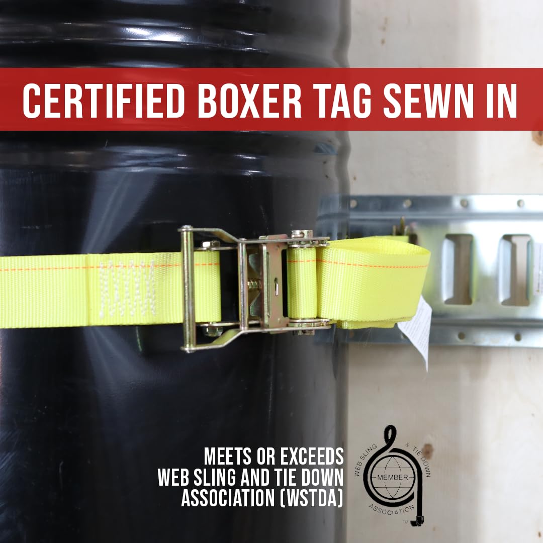 Snapklik.com : BoxerTool 5 Pack E-Track Ratchet Straps - 2" X 12ft ...