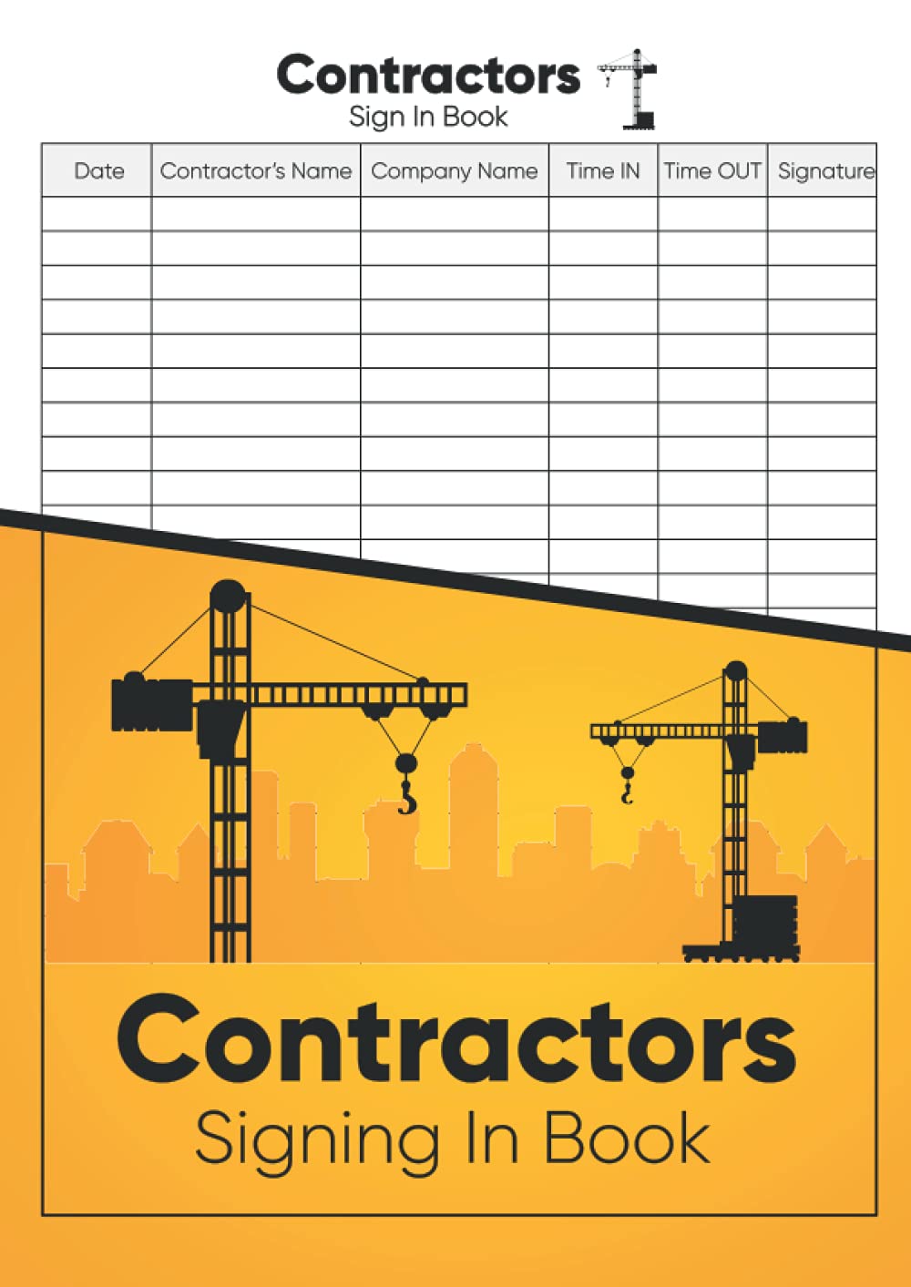 Contractors Signing In Book: Contractors Signing In and Out Book ...