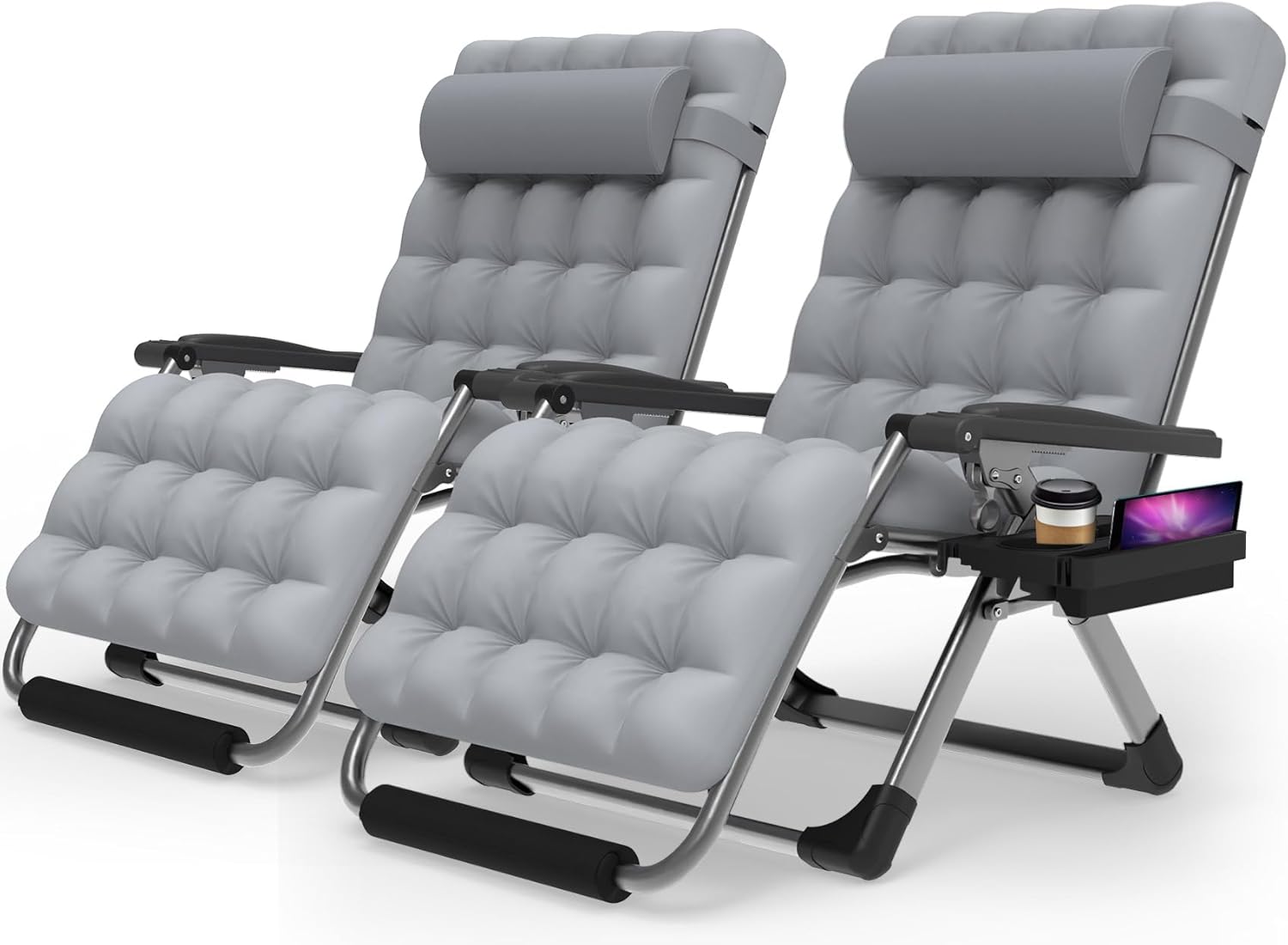 Amazon.com: Suteck 33In XXL Zero Gravity Chairs Set of 2, Patio ...