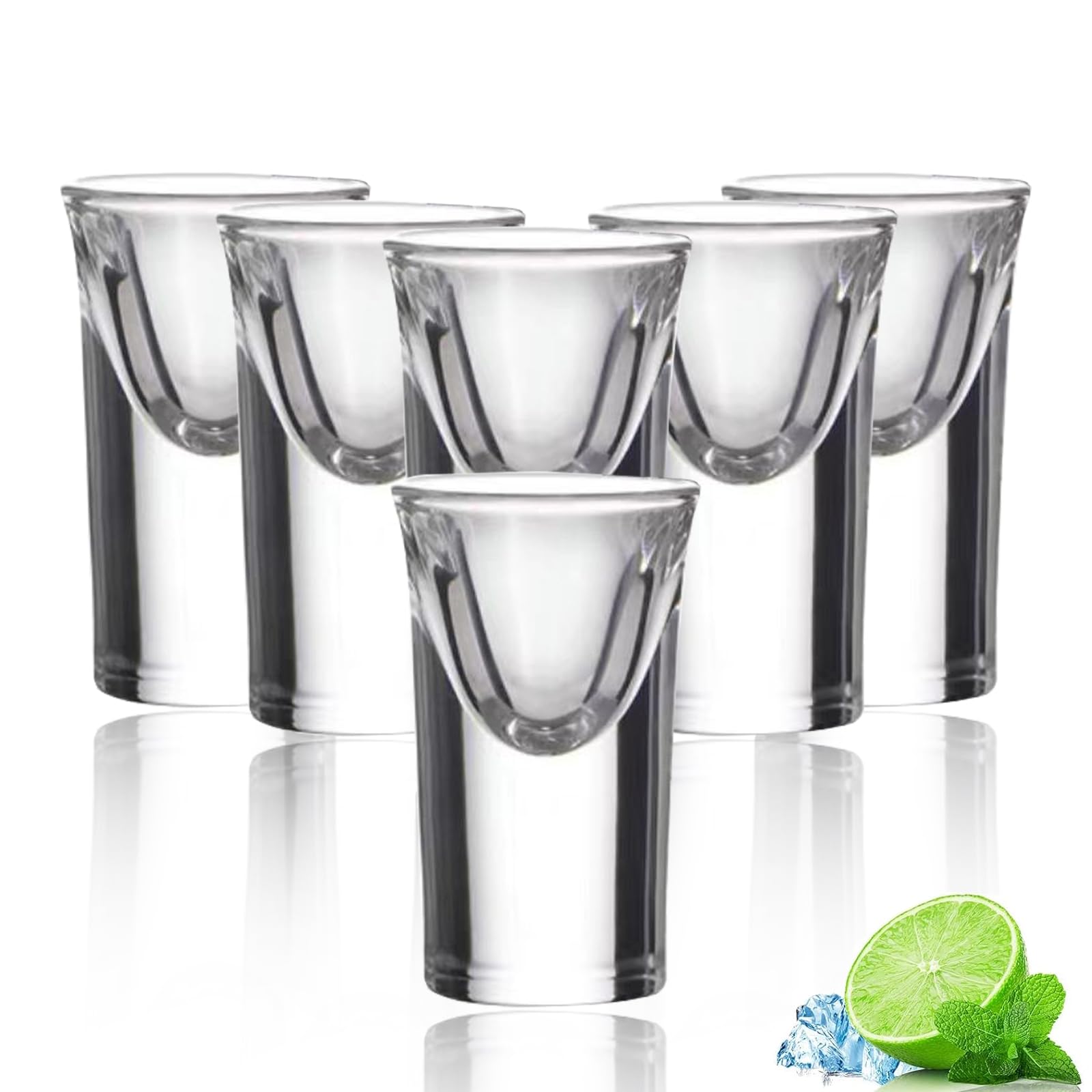 Amazon.com | Mini Shot Glass Set, 0.5oz/15ml 6pcs Clear Bullet Cups ...