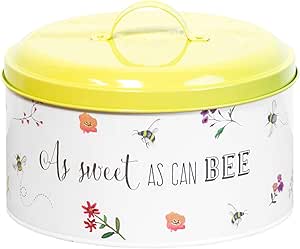 25cm Round"As Sweet as Can BEE" Vintage Floral Off White Metal Cake ...