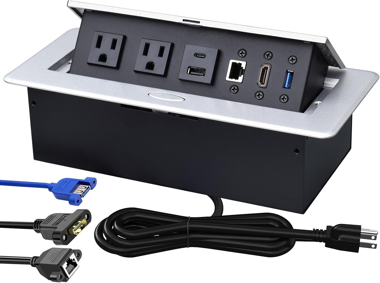Jiangce Conference Table Power Hub, Pop up Power Outlet with 20W Type-C ...