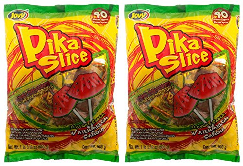 Amazon.com : Jovy Pika Slice Watermelon Flavor Lollipop Hard Candy 1lb ...