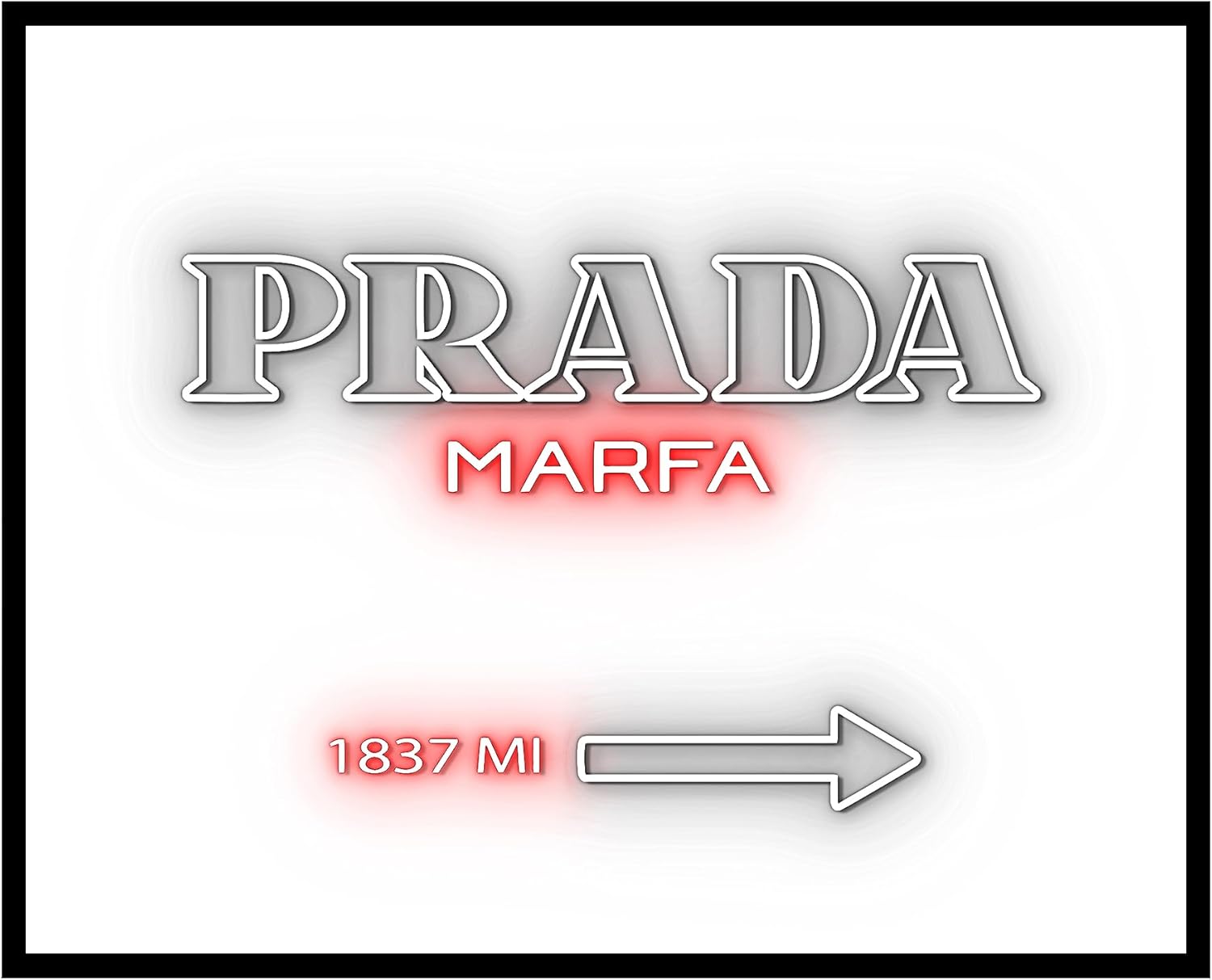 Amazon.com: Poster Master Prada Poster - Neon Prada Sign Print ...