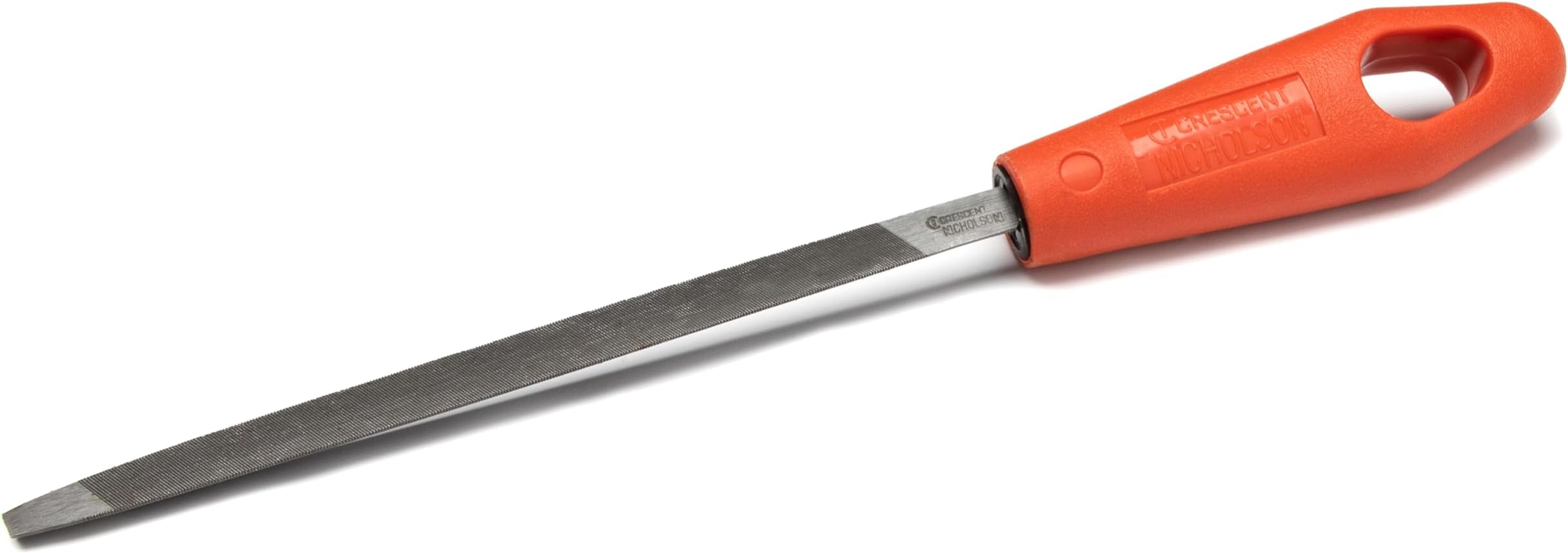 Nicholson 6:Triangle Single Cut Slim Taper File with Red Handle ...
