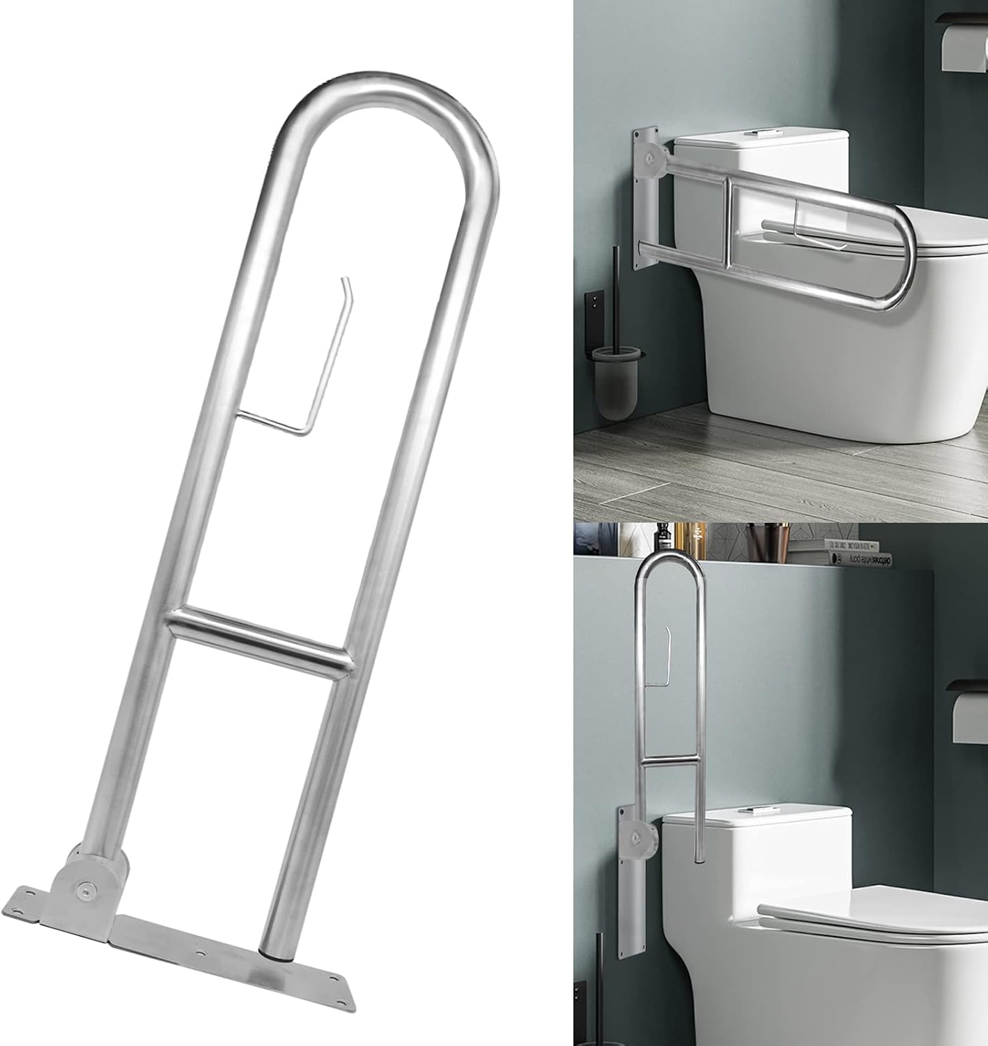 WC Haltegriff Klappbar 70CM Wandstützgriff Aufstehhilfe Stützhilfe ...