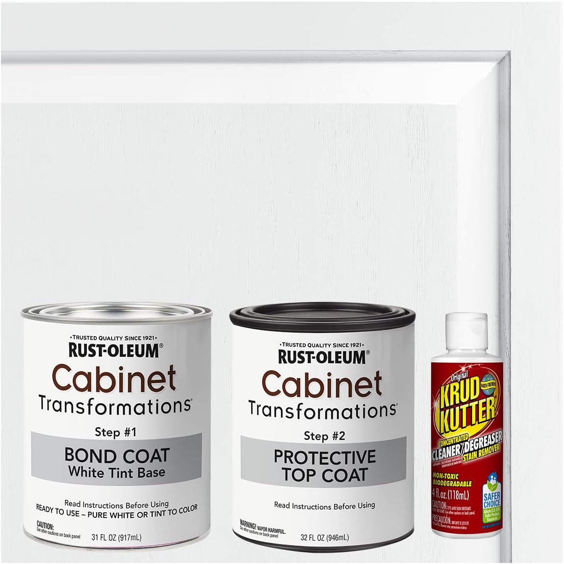 Rust-Oleum 374678 Cabinet Transformations Kit, Pure White 0.50 Gallon ...