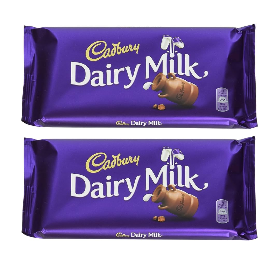 Chocolate Bar Bundle With Dairy Milk Chocolate Bar 180g (2 Pack ...