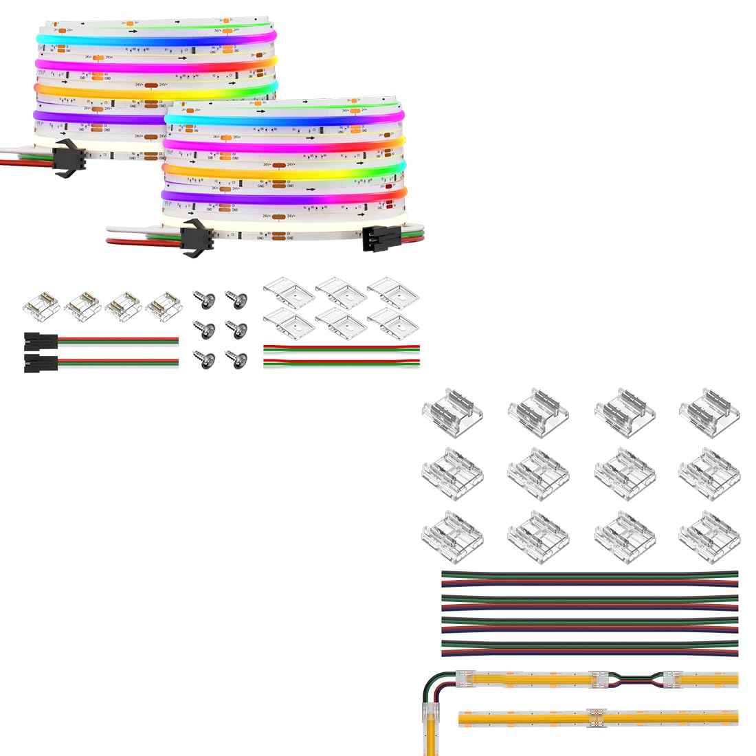 Amazon.com: BTF-LIGHTING FCOB WS2814 IC RGBW 4000K COB LED Strip ...