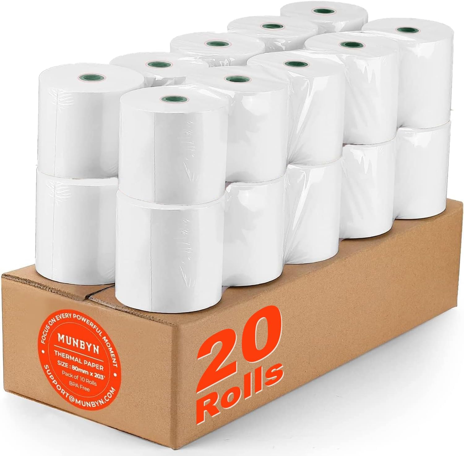 57 x 40 Thermal Credit Card Machine Till Roll Receipt Paper 1 Box 20 ...