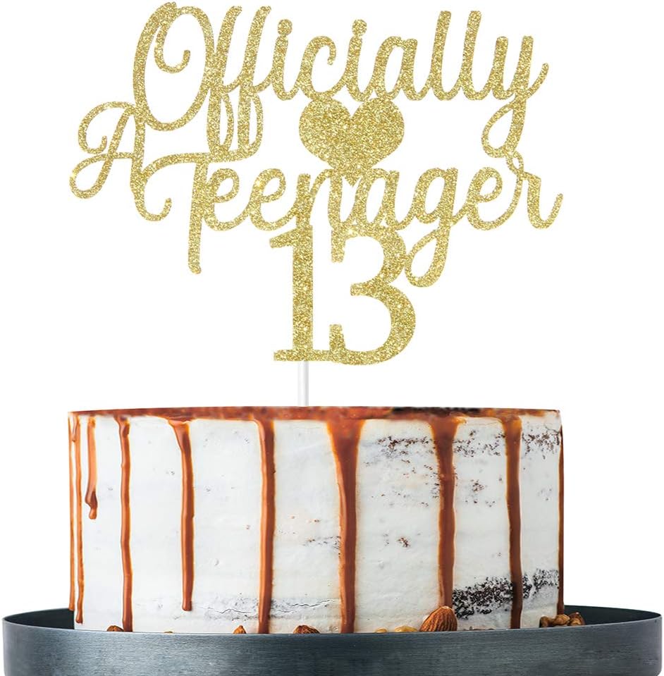 Buy Gold Officially A Teenager 13 Cake Topper 13th Birthday Cake Topper 13th Birthday Party buy-gold-officially-a-teenager-13-cake-topper-13th-birthday-cake-topper-13th-birthday-party