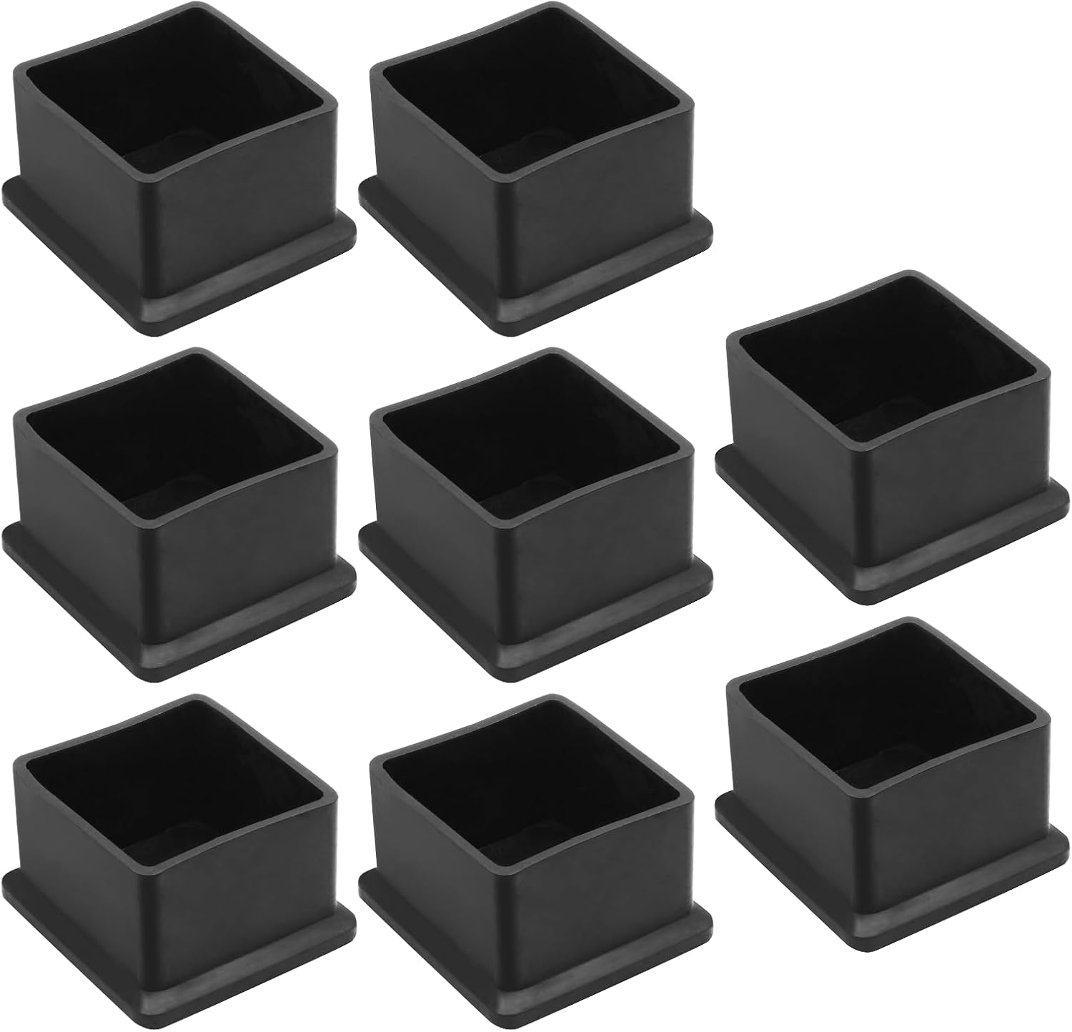 Bonsicoky 8 Pcs Square PVC Furniture Leg Caps (1-1/2" x 1-1/2"), Vinyl ...